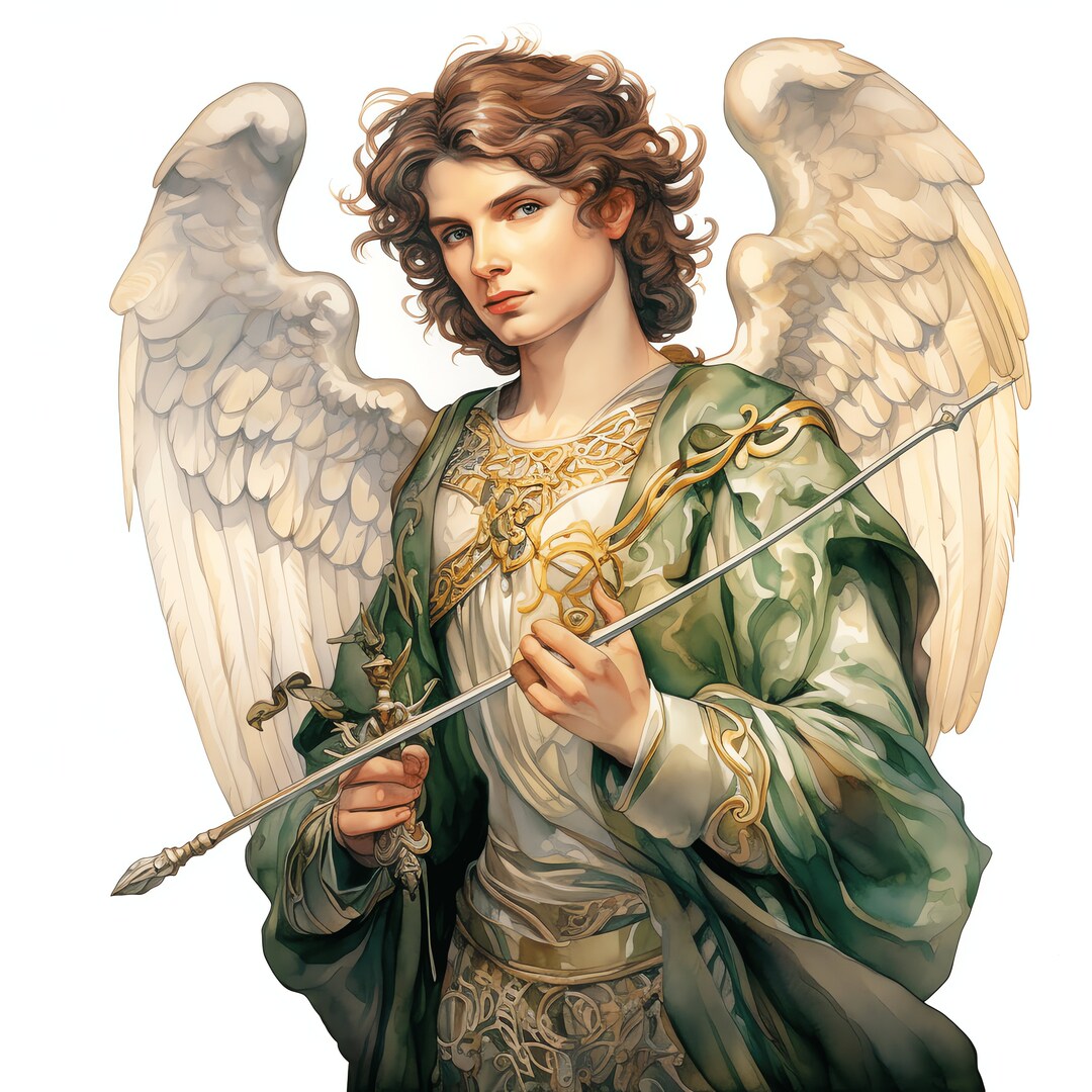 Watercolor Archangel on White Background PNG Bundle - 46 High Quality ...