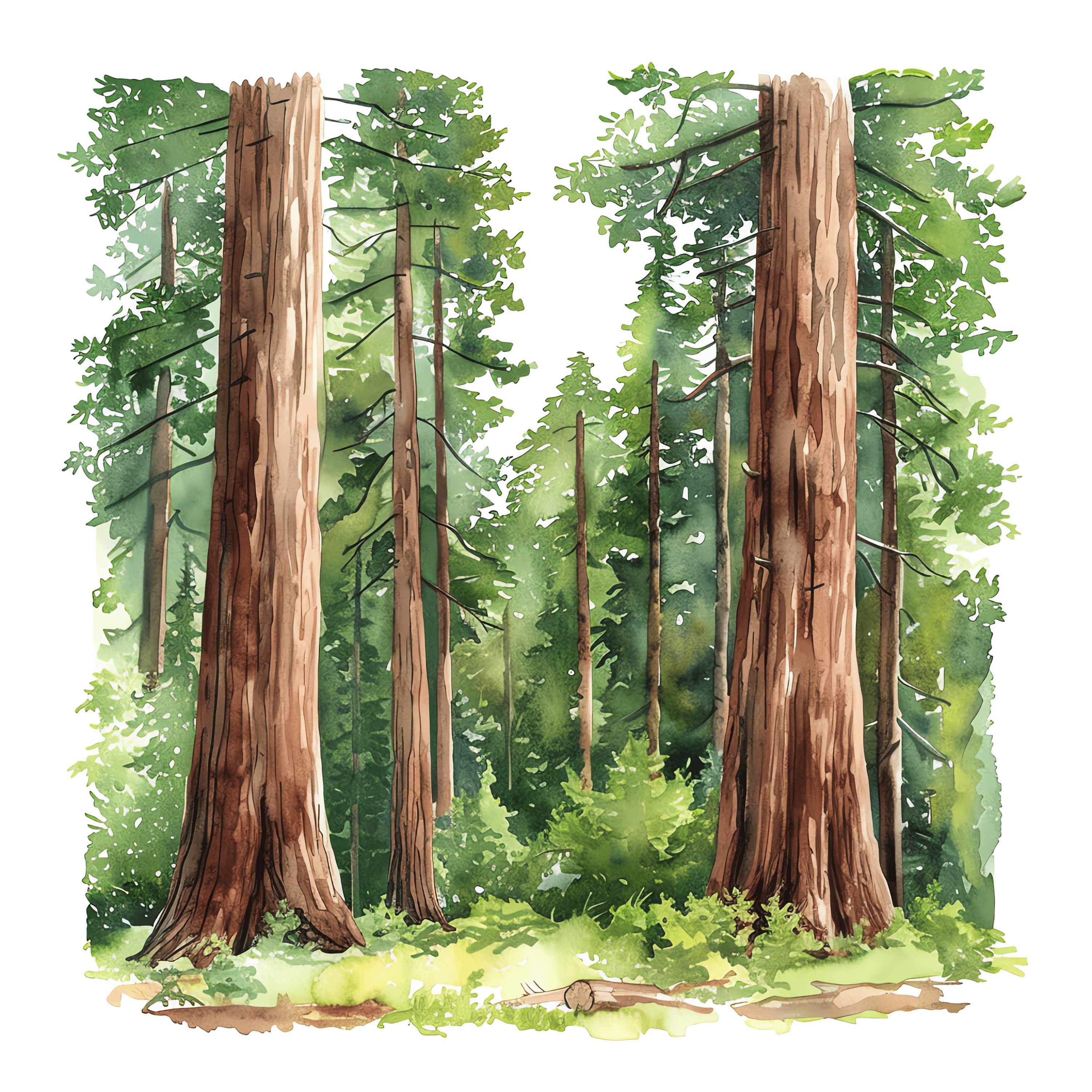 Redwood Tree and Forest PNG Clipart Bundle - 50 High Quality PNG ...