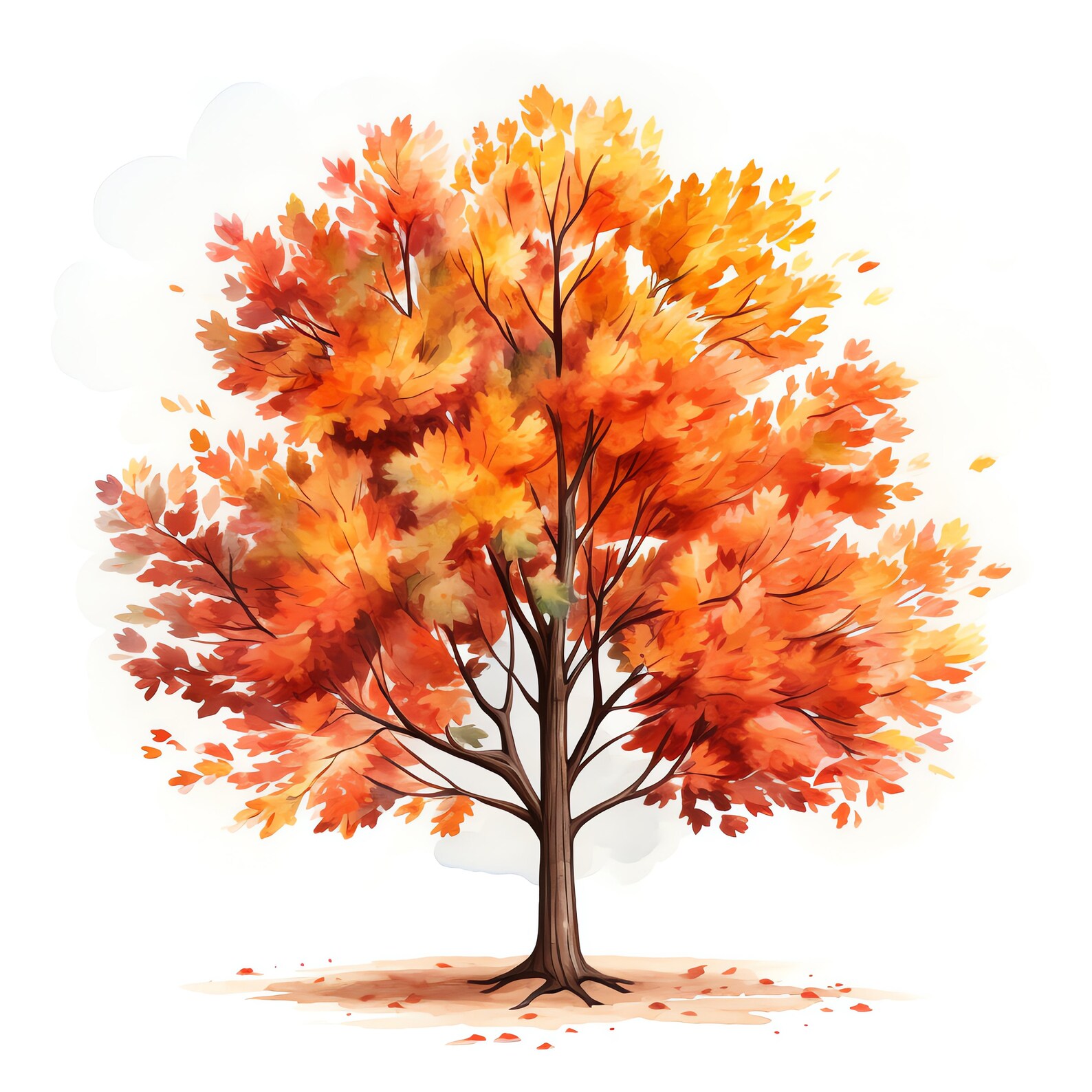 Fall Tree Clipart 50 High Quality Jpgs Digital Download Card Making ...