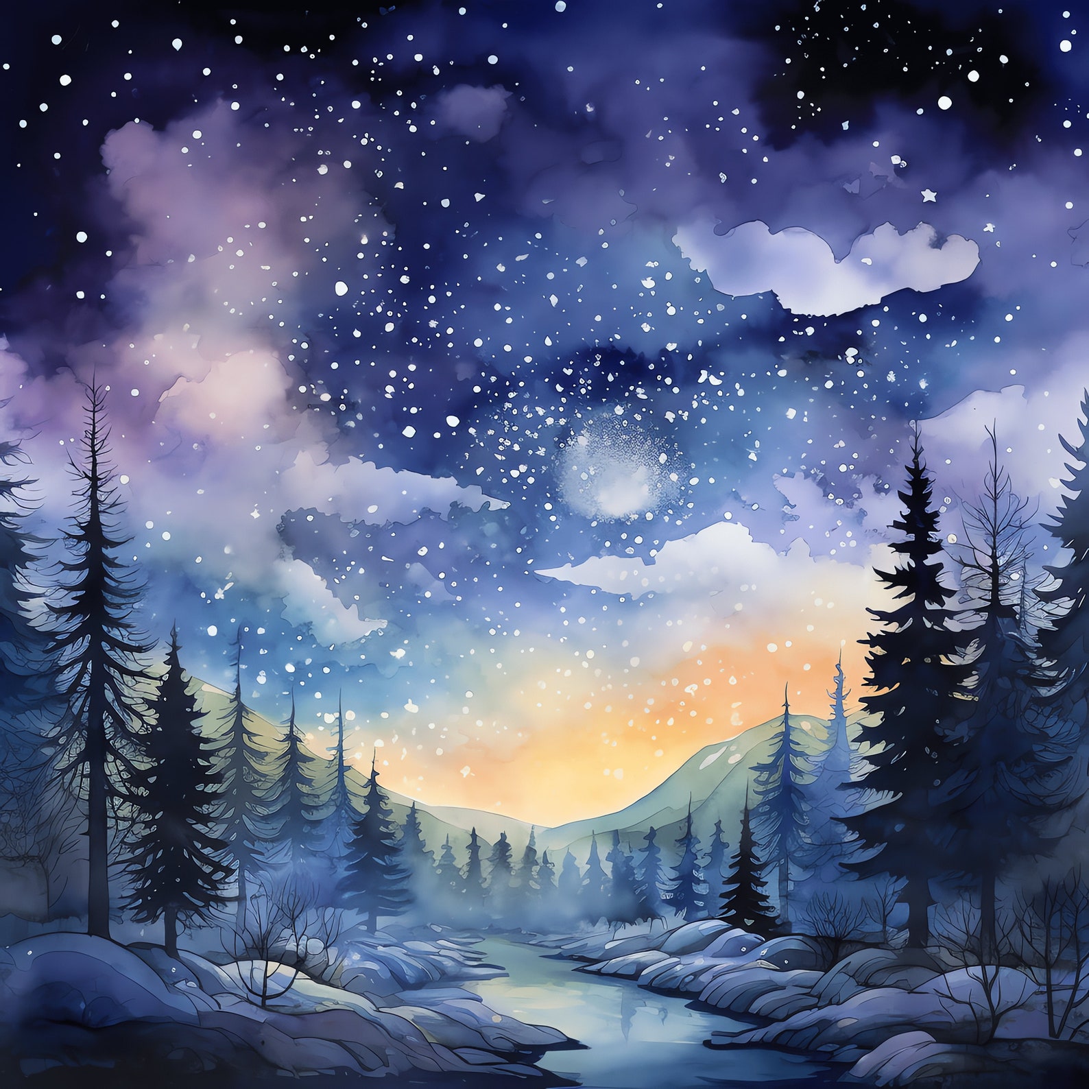 Northern Lights Landscape PNG Bundle - 50 High Quality PNG - Instant ...