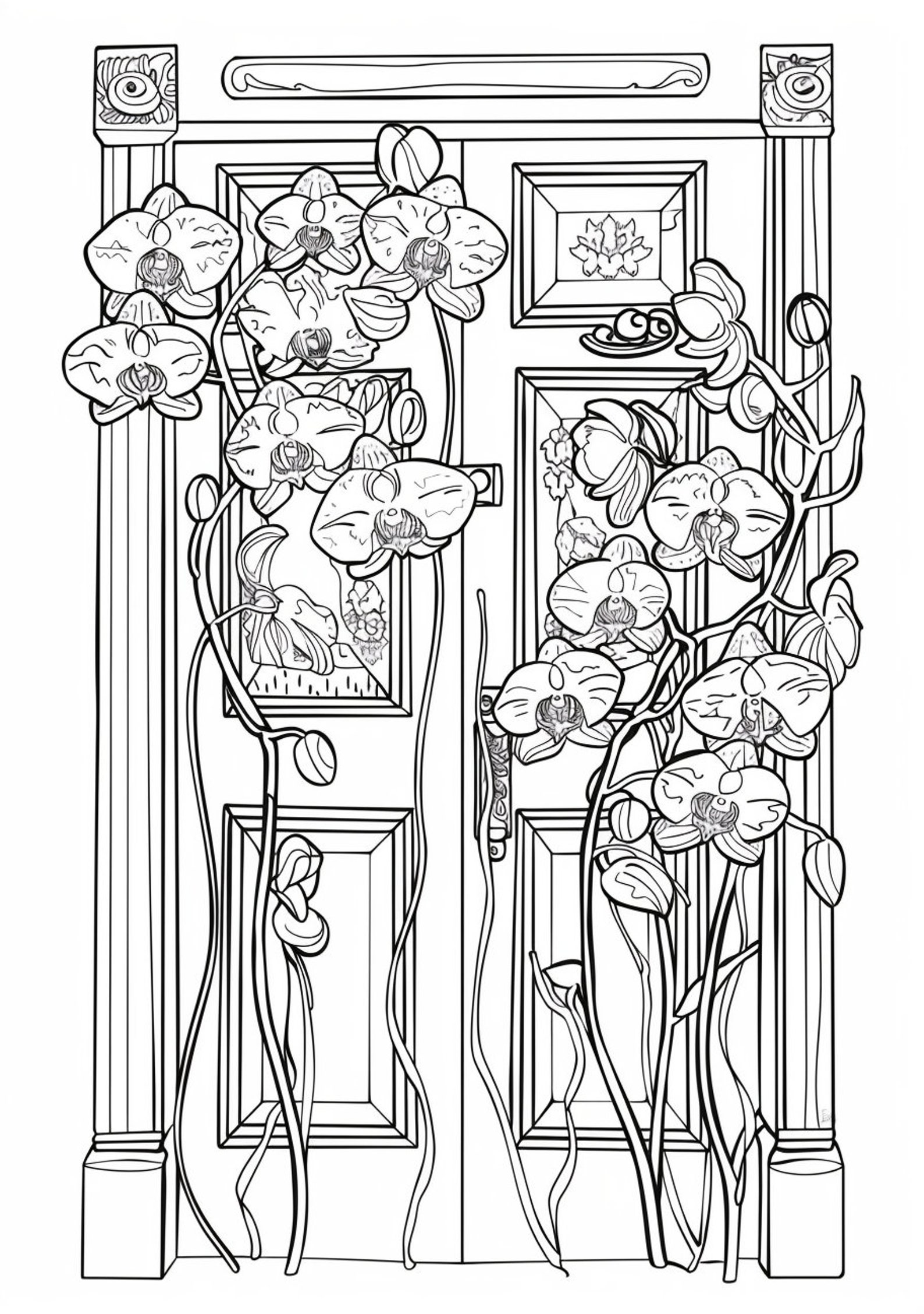 Blooming Door Coloring Pages PDF Bundle - 32 High Quality Images ...