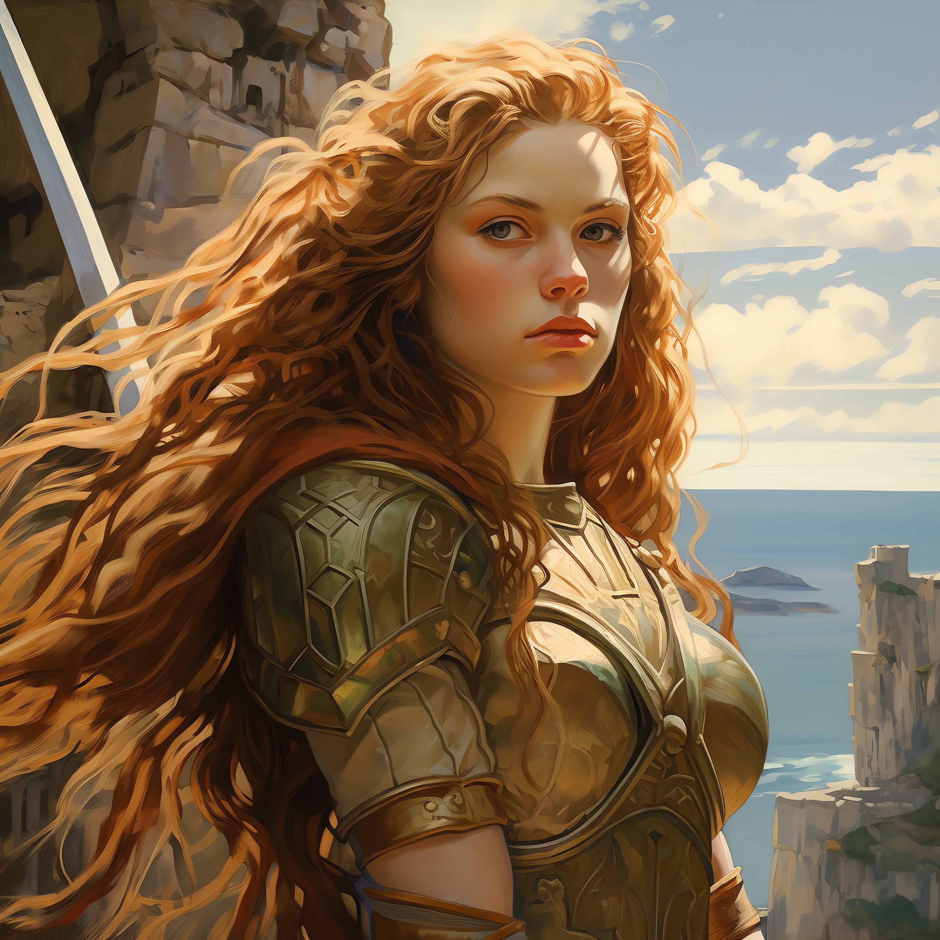 Celtic Warrior Princess Clipart With Fantasy Background 45 High Quality ...