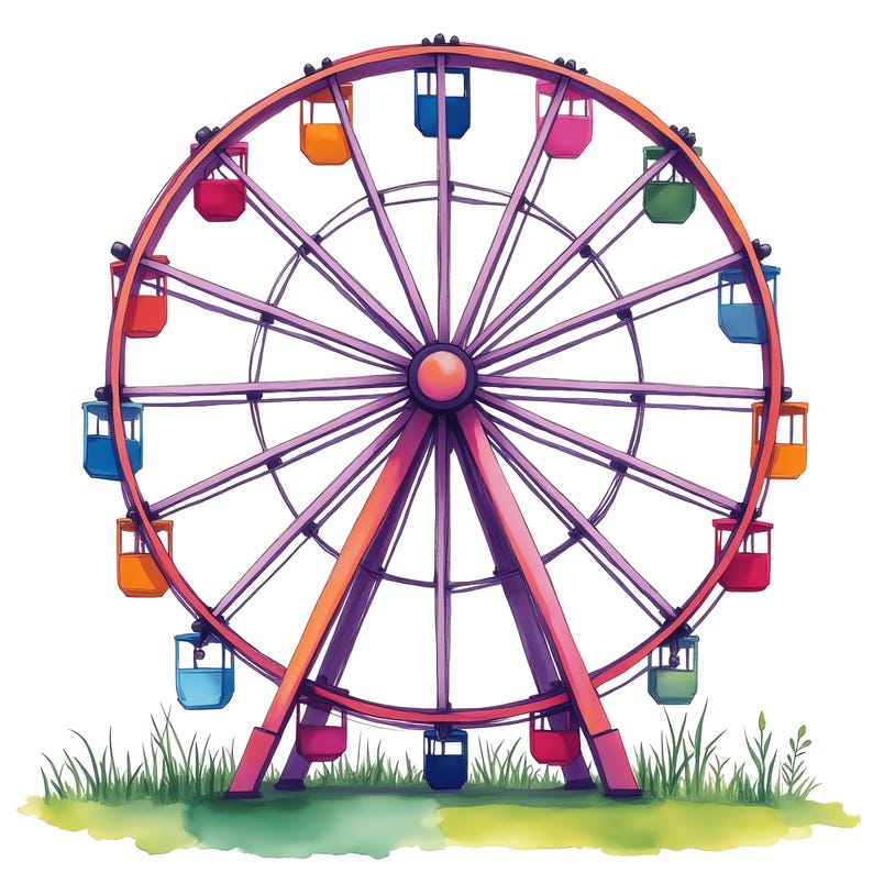 Ferris Wheel PNG Clipart Bundle - 50 High Quality PNG - Instant ...