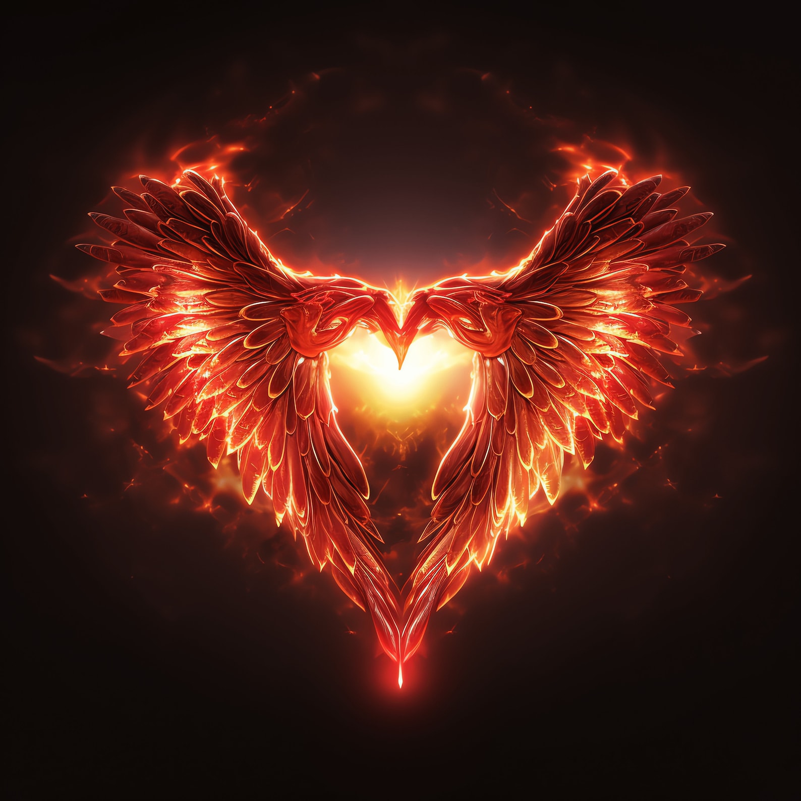 Glowing Angel Heart PNG Clipart Bundle 50 High Quality PNG Instant ...