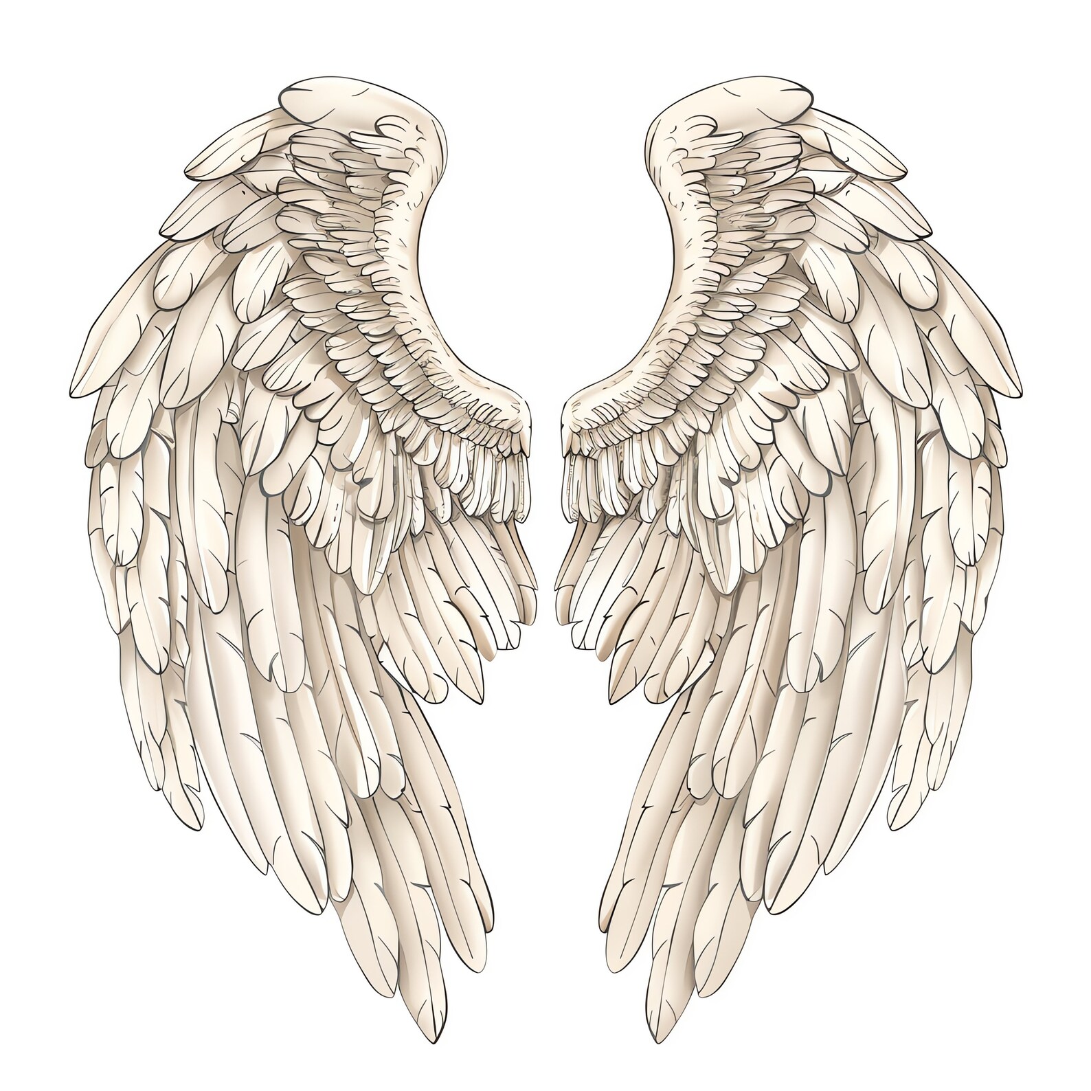 Simple Angel Wings PNG Clipart Bundle 50 High Quality PNG Instant ...