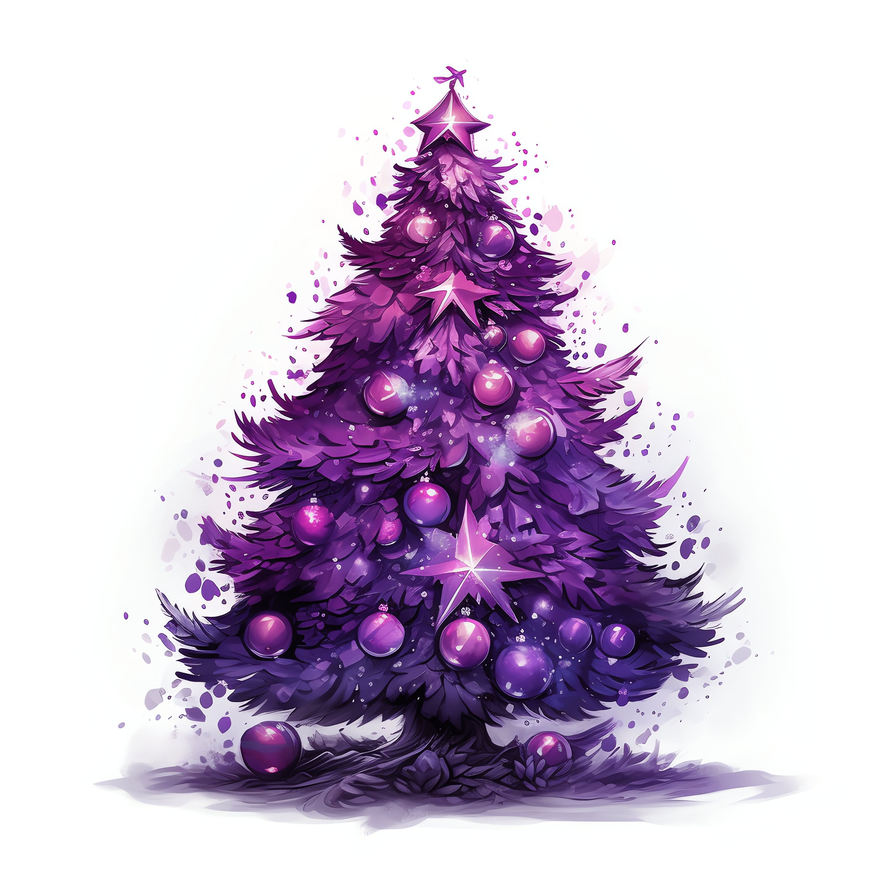 Purple Christmas Tree PNG Clipart - 45 High Quality PNG - Instant ...