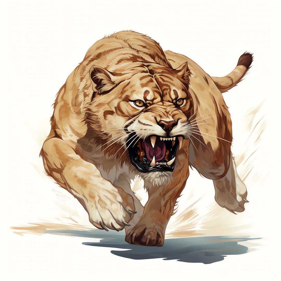 Sabertooth Clipart - 40 High Quality Jpgs - Digital Download - Card ...