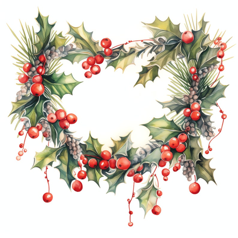 Christmas Garland PNG Clipart Bundle 49 High Quality PNG - Etsy