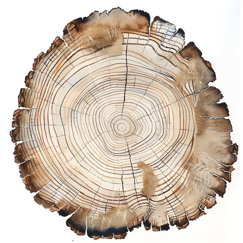 Tree Rings PNG Clipart Bundle 50 High Quality PNG Instant Download ...