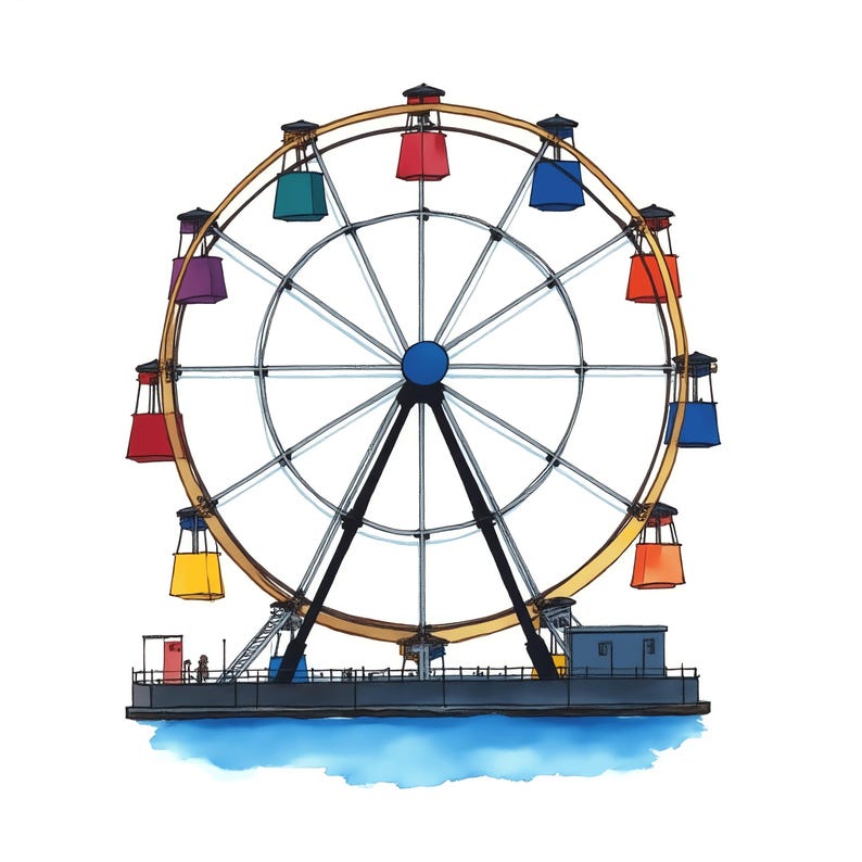 Ferris Wheel PNG Clipart Bundle - 50 High Quality PNG - Instant ...