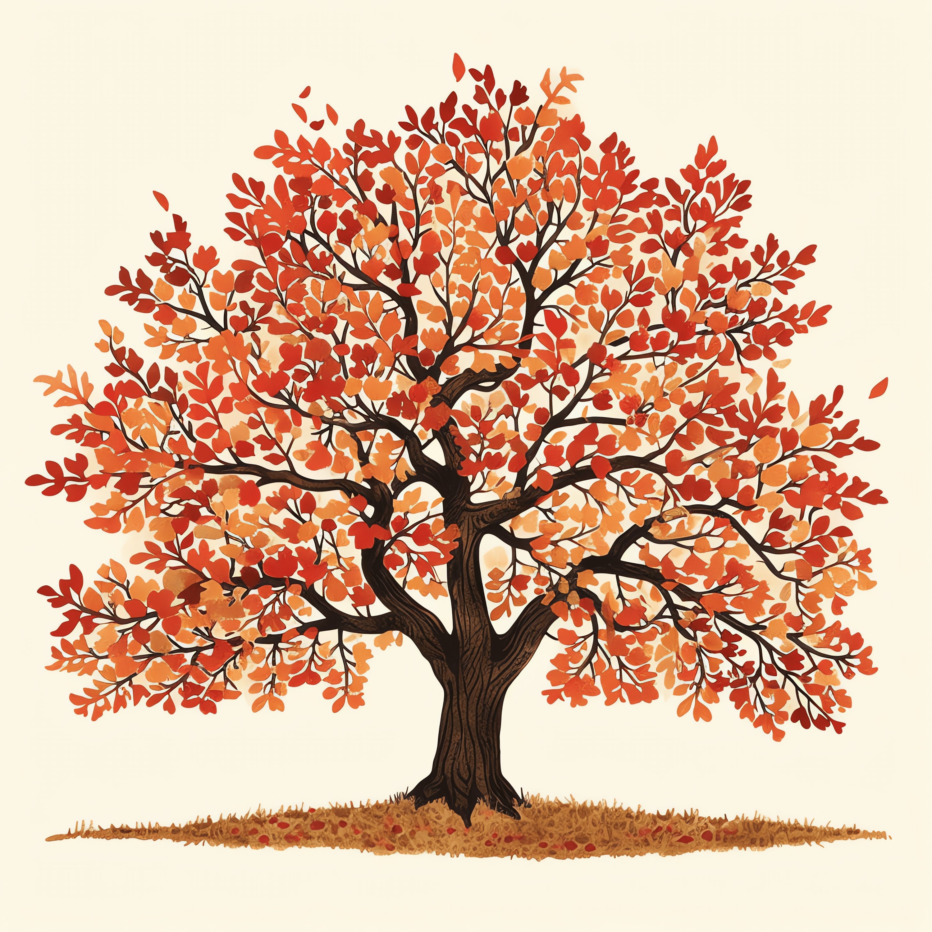 Fall Autumn Oak Tree PNG Clipart Bundle 43 High Quality PNG Instant ...