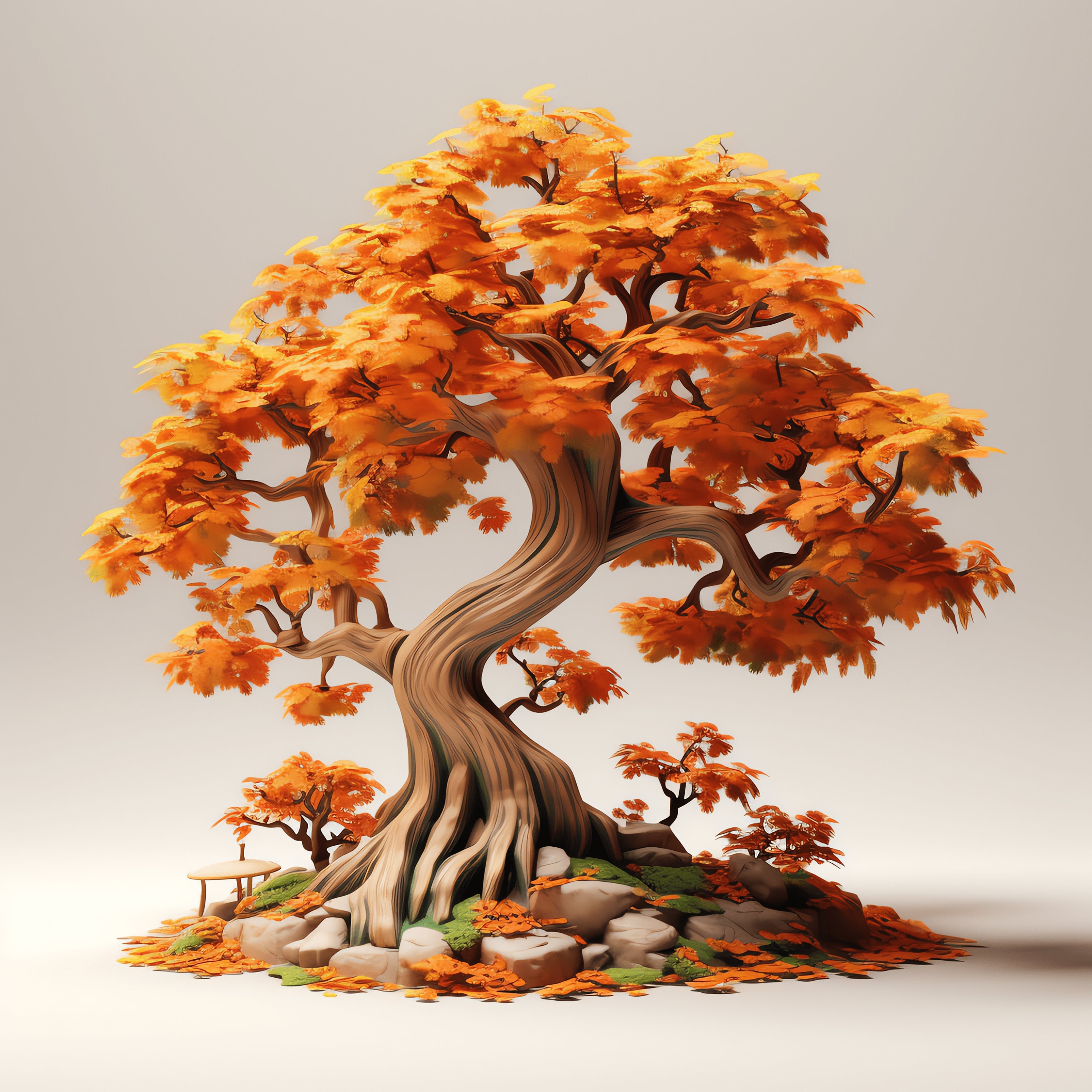 3D Assorted Tree Bundle 45 High Quality PNG Instant Download Printable ...