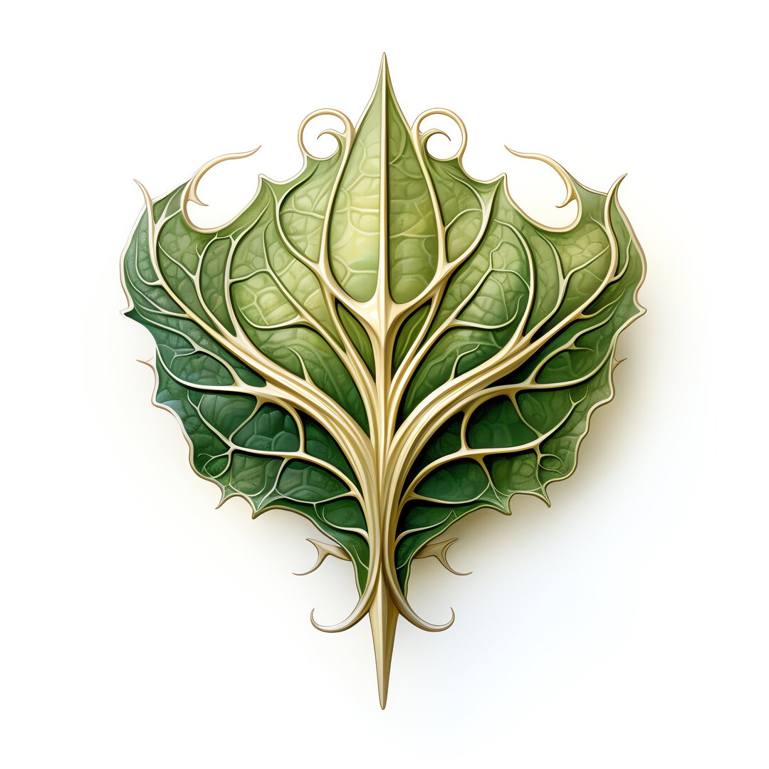 Celtic Elf Leaf Clipart - 50 High Quality Jpgs - Digital Download ...