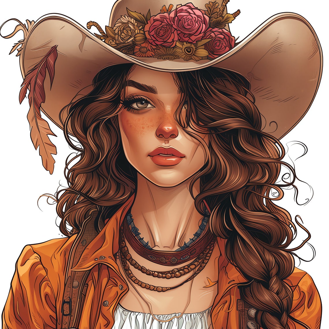 Boho Cowgirl PNG Clipart Bundle - 49 Style - High Quality PNG - Instant ...