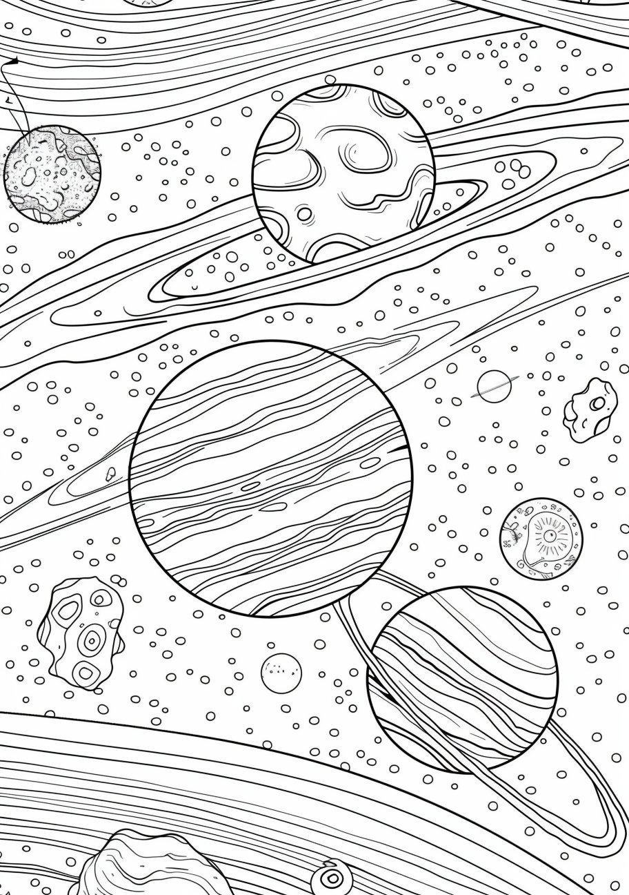 Outer Space Coloring Pages PDF Bundle - 43 High Quality Images ...