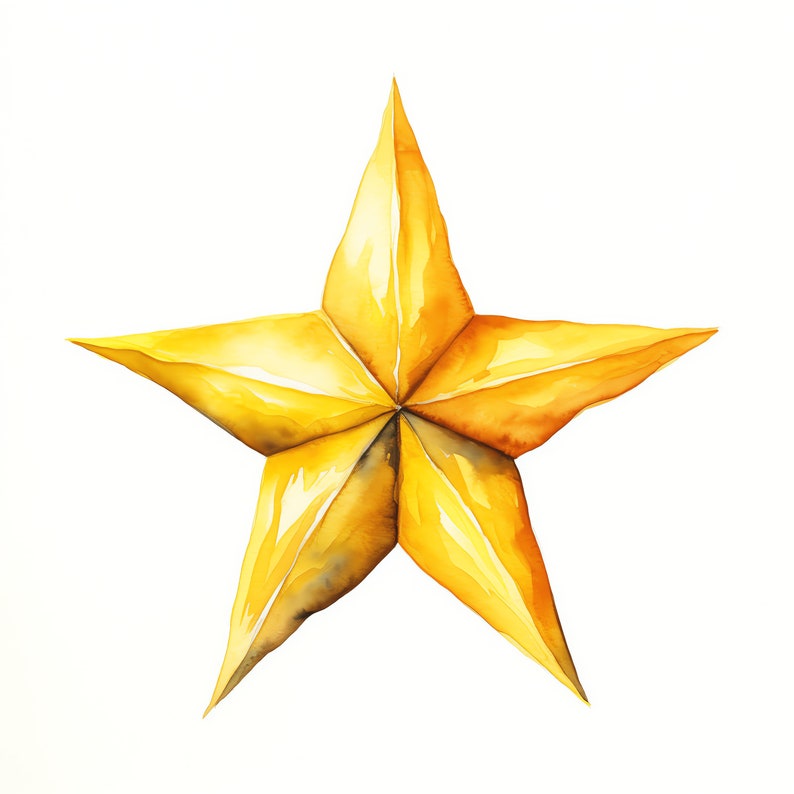 Yellow Star PNG Clipart Bundle - 49 High Quality PNG - Instant Download ...
