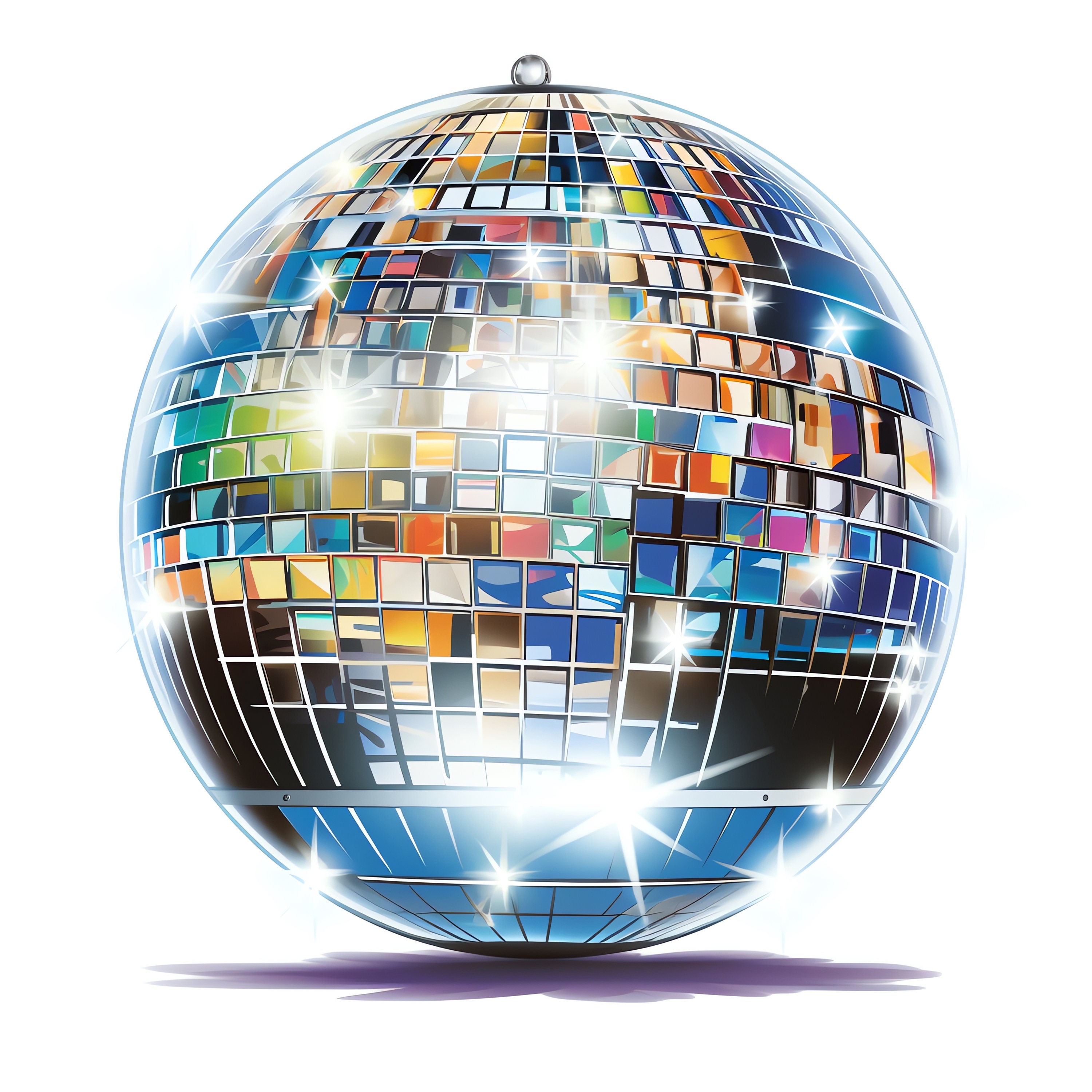 Disco Mirror Ball Clipart - 45 High Quality Jpgs - Digital Download ...
