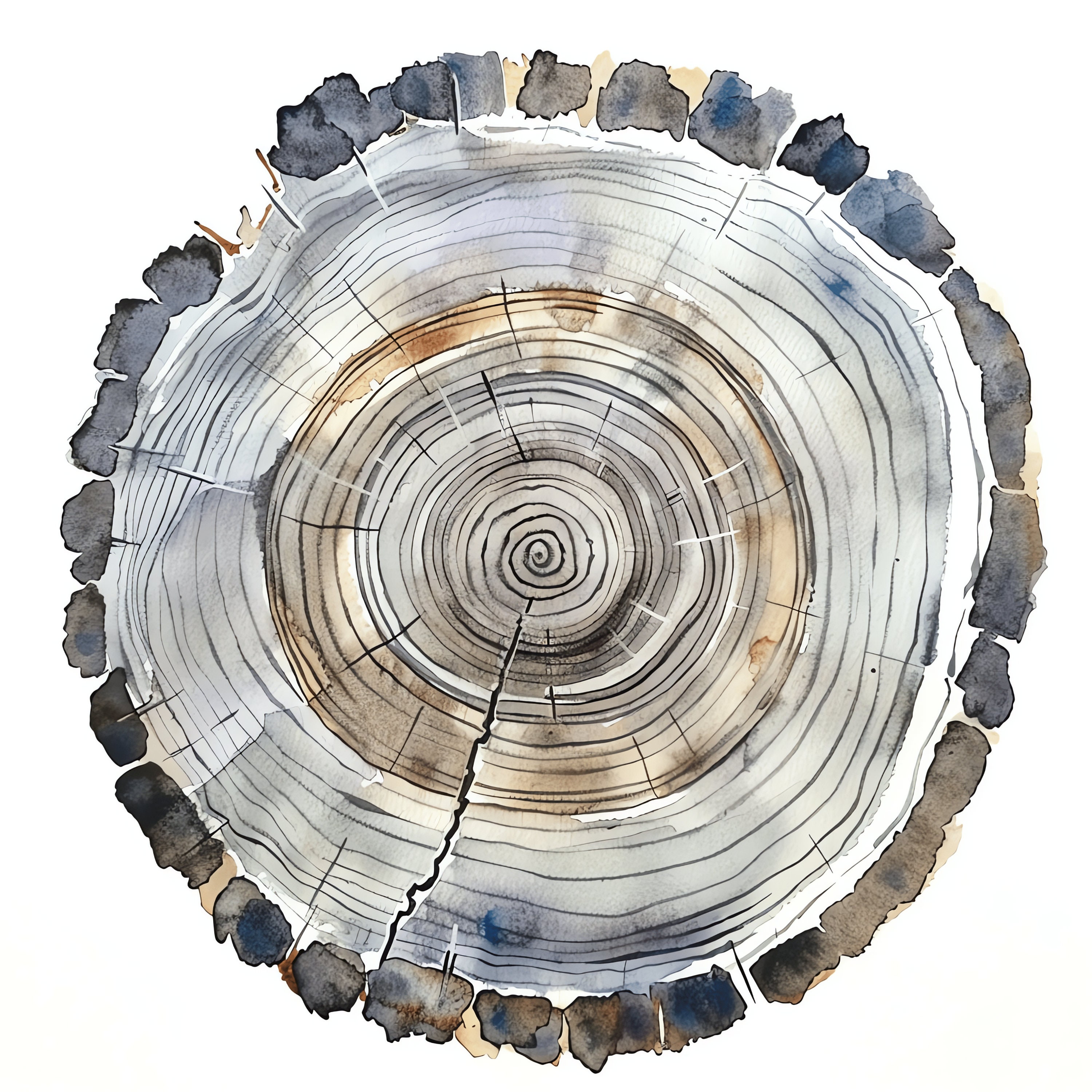 Tree Rings PNG Clipart Bundle 50 High Quality PNG Instant Download ...