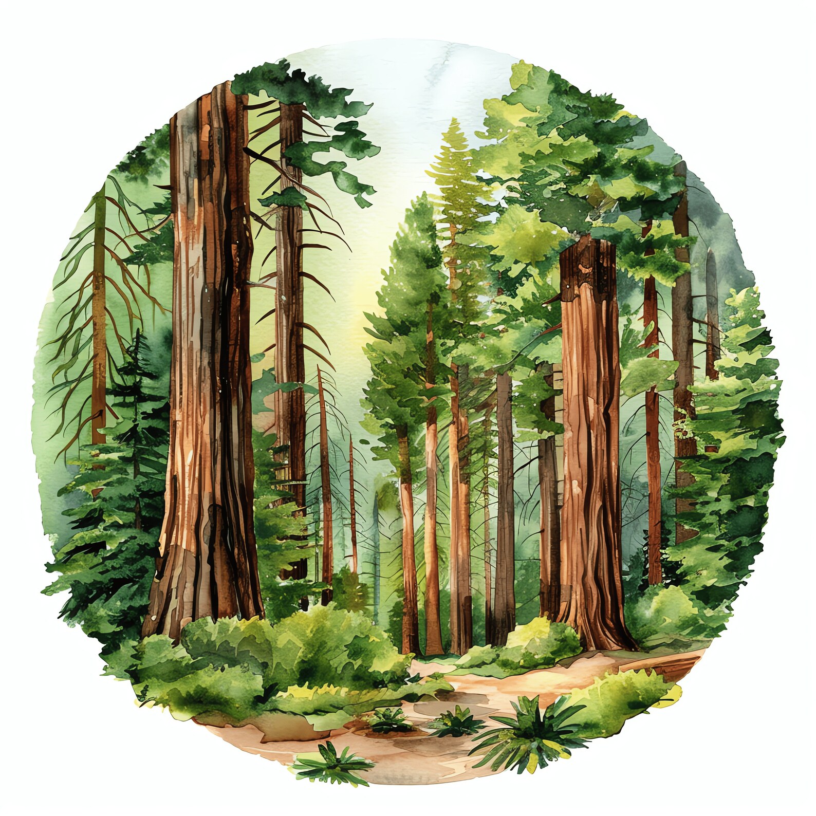 Redwood Tree and Forest PNG Clipart Bundle - 50 High Quality PNG ...