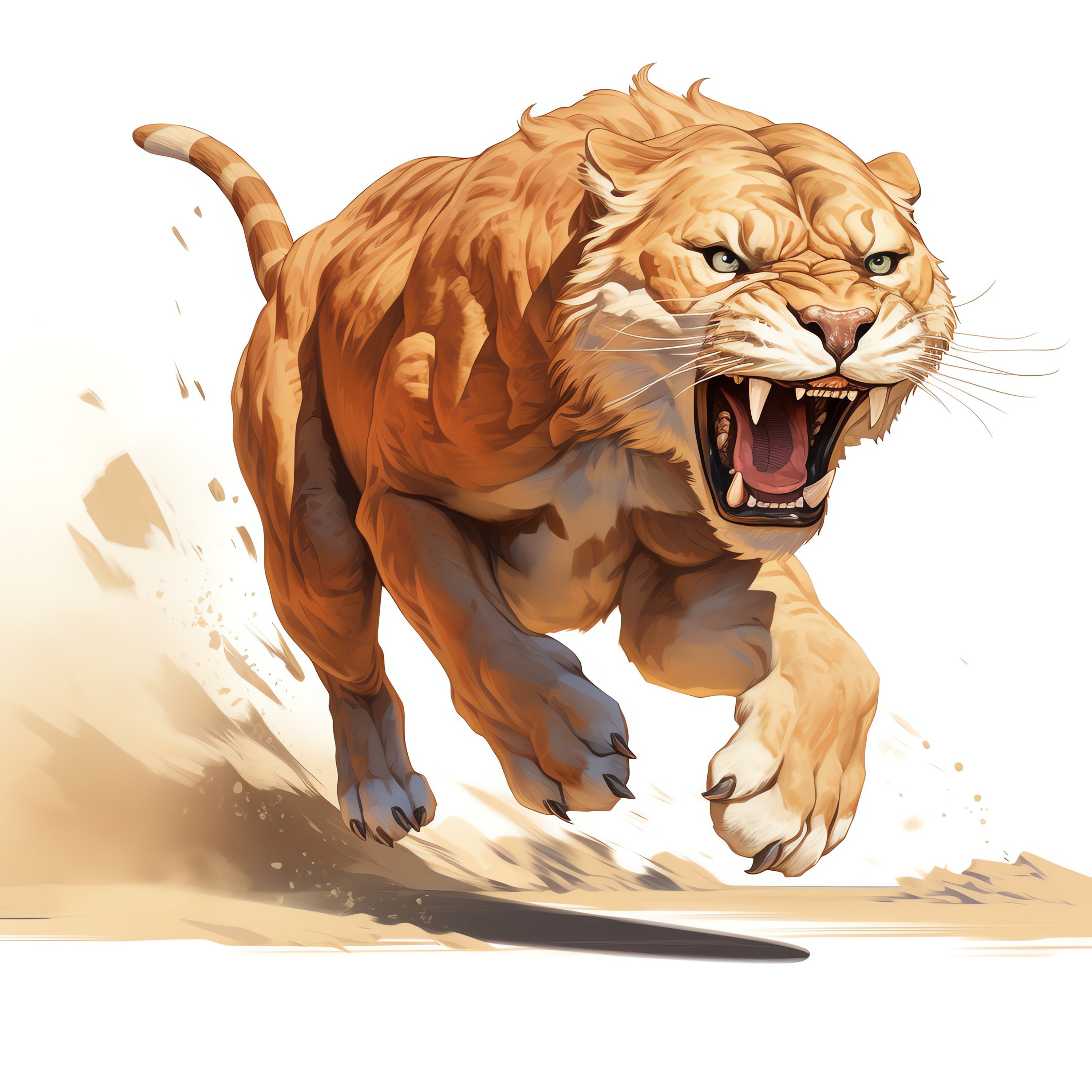Sabertooth Clipart - 40 High Quality Jpgs - Digital Download - Card ...