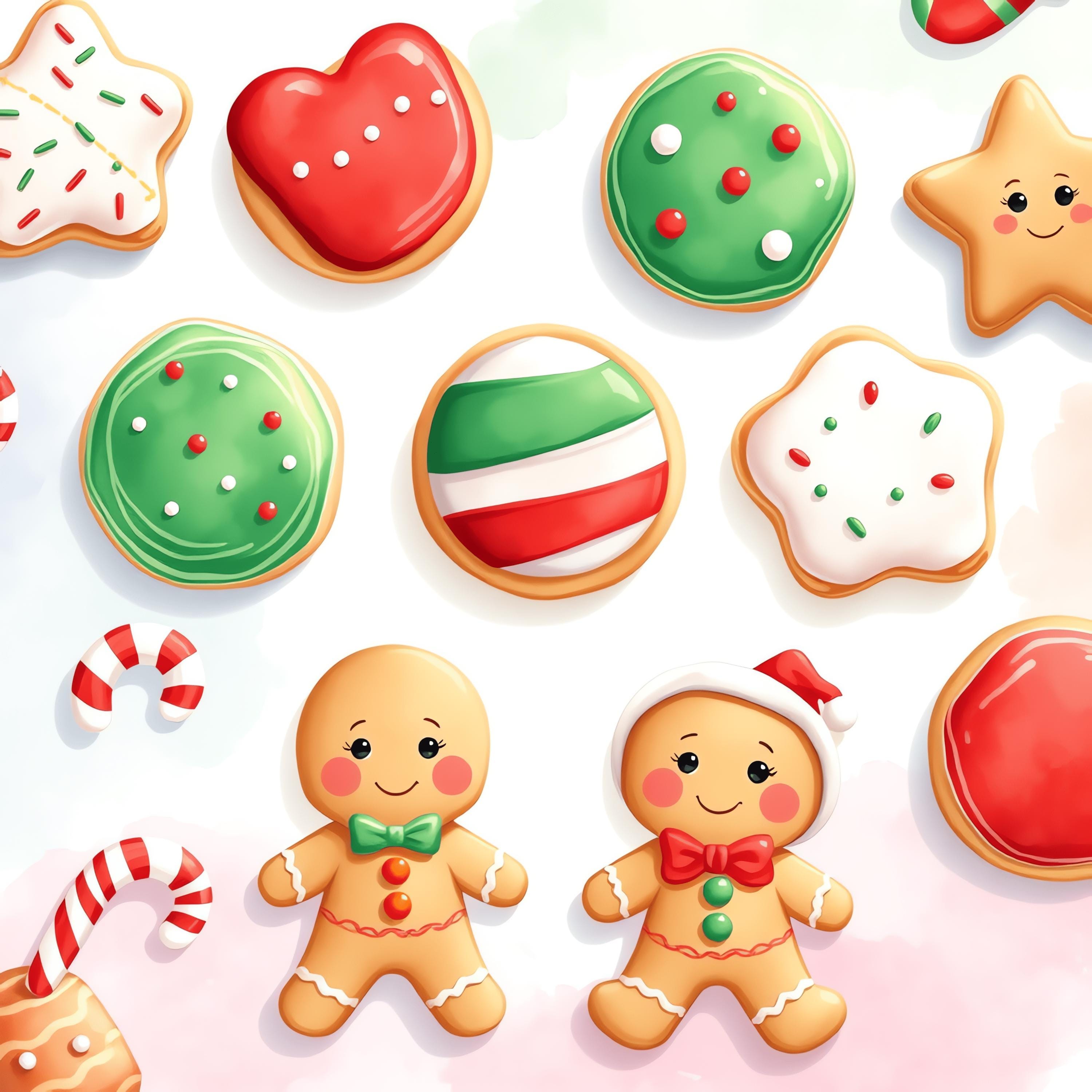 Christmas Gingerbread Clipart PNG Bundle - 44 High Quality PNG Instant ...