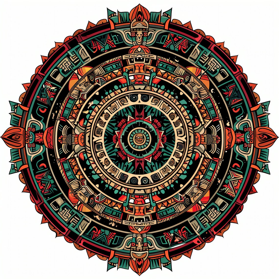 Mayan Mandala PNG Clipart Bundle 50 High Quality PNG Instant Download ...