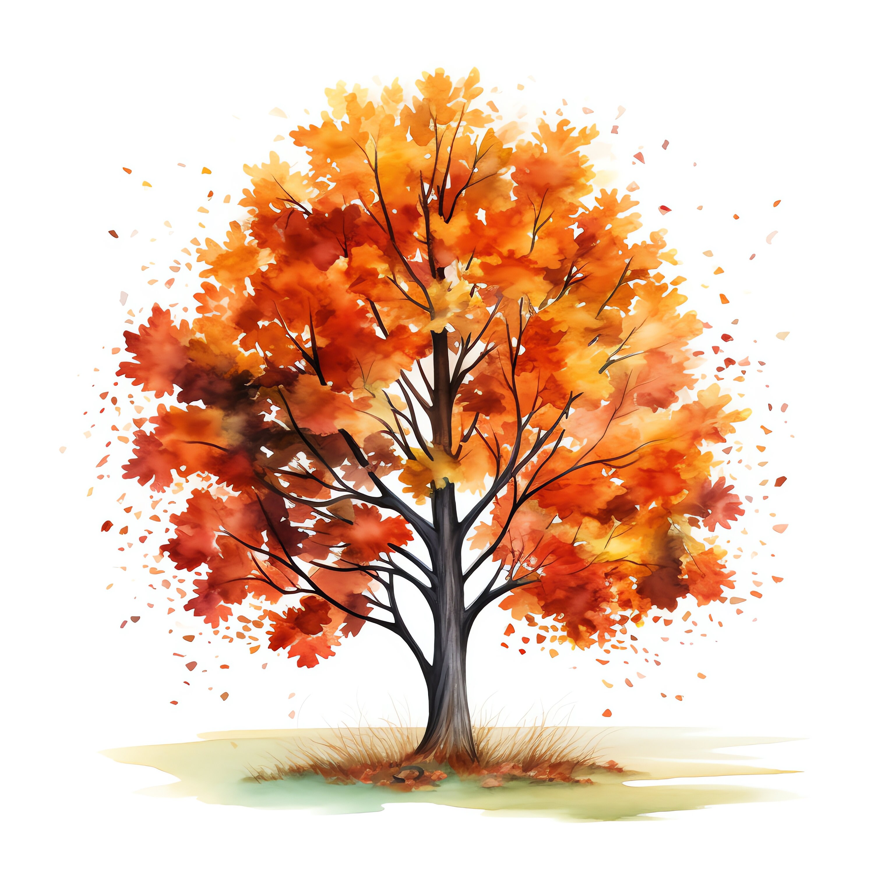 Fall Tree Clipart 50 High Quality Jpgs Digital Download Card Making ...
