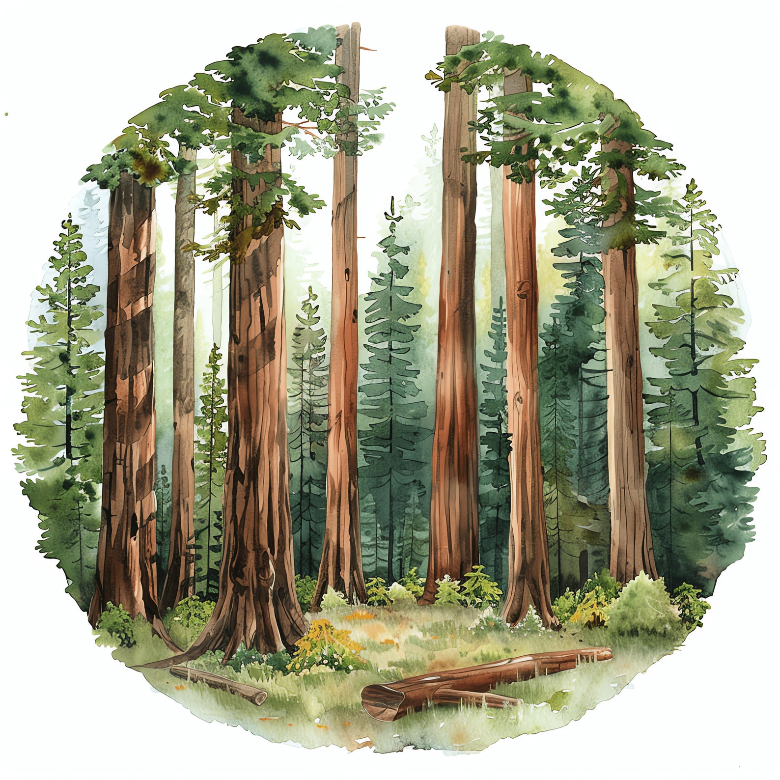 Redwood Tree and Forest PNG Clipart Bundle - 50 High Quality PNG ...
