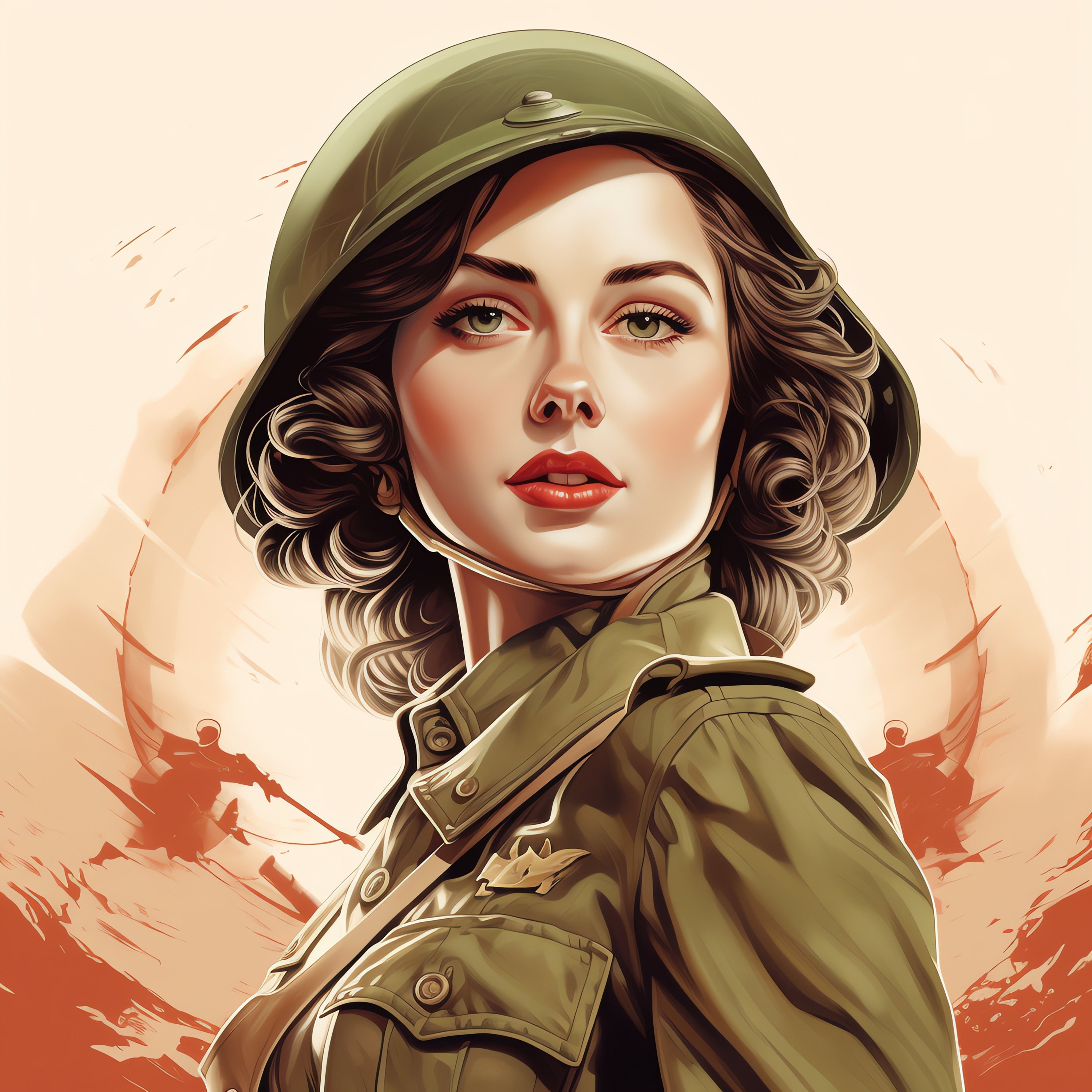 Vintage World War 2 Women Clipart - 40 High Quality Jpgs - Digital ...