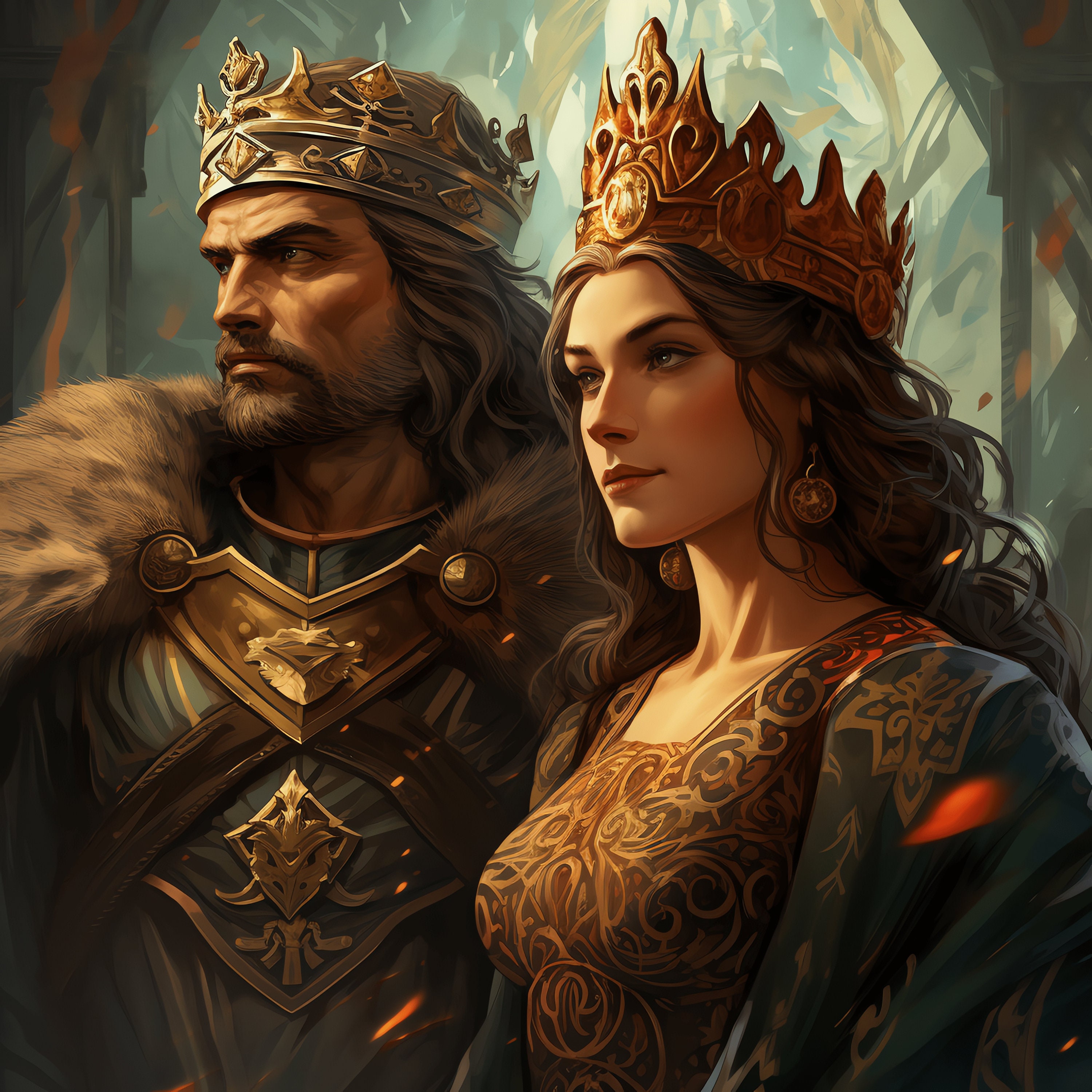 Celtic King and Queen PNG Clipart - 45 High Quality PNG - Instant ...