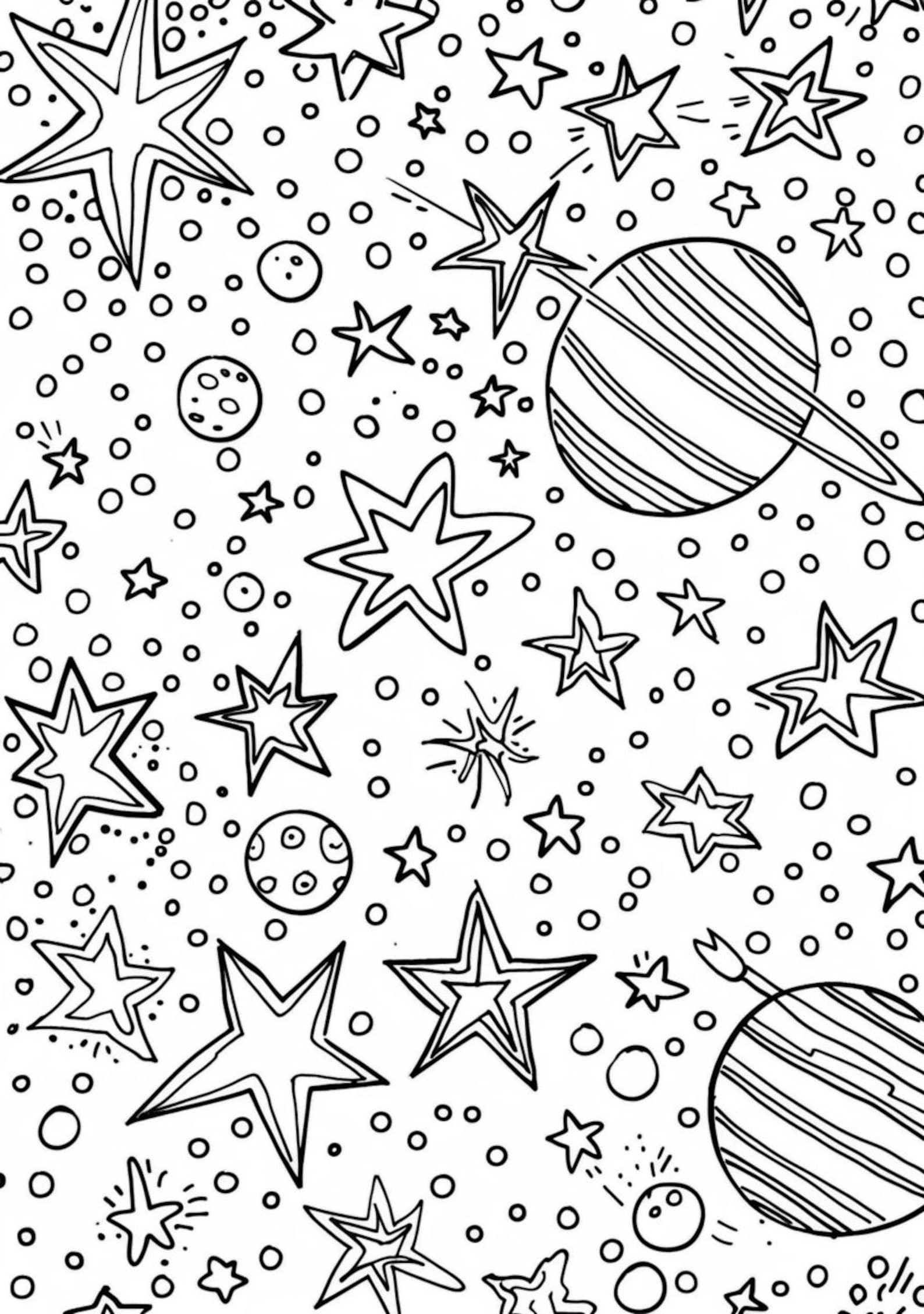 Outer Space Coloring Pages PDF Bundle - 43 High Quality Images ...