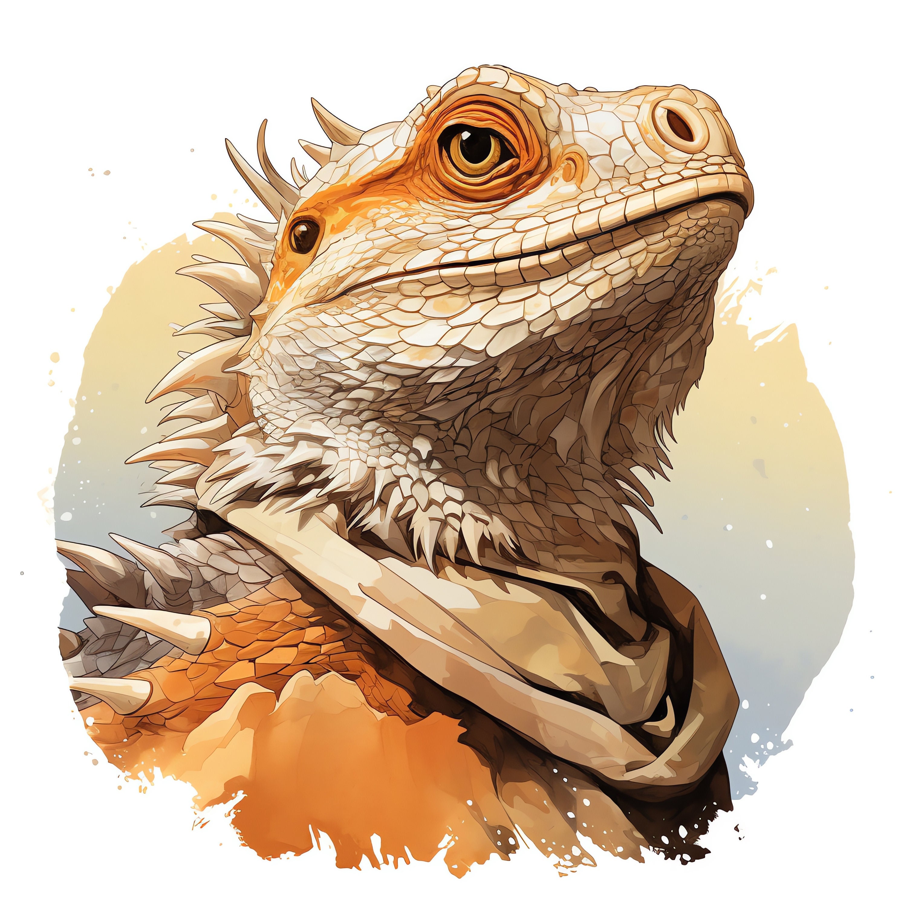 Bearded Dragon Clipart - 35 High Quality Jpgs - Digital Download - Card ...