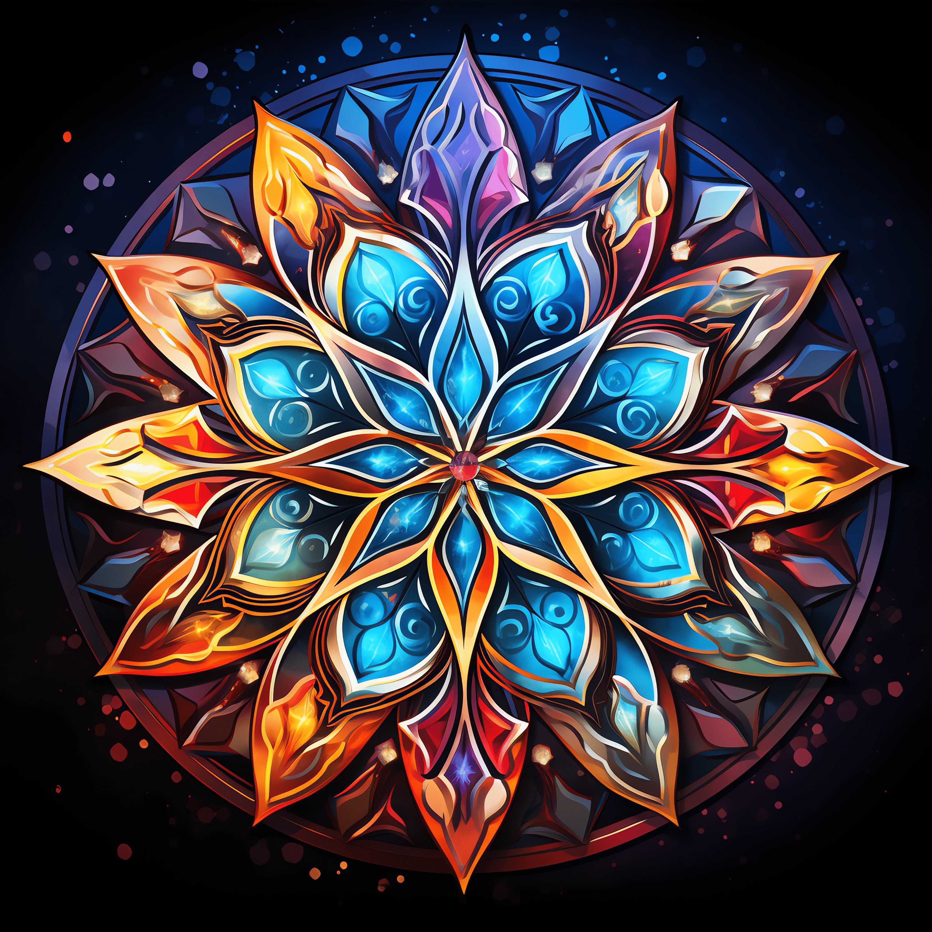 Fantasy Snowflake PNG Clipart - 35 High Quality PNG - Instant Download ...