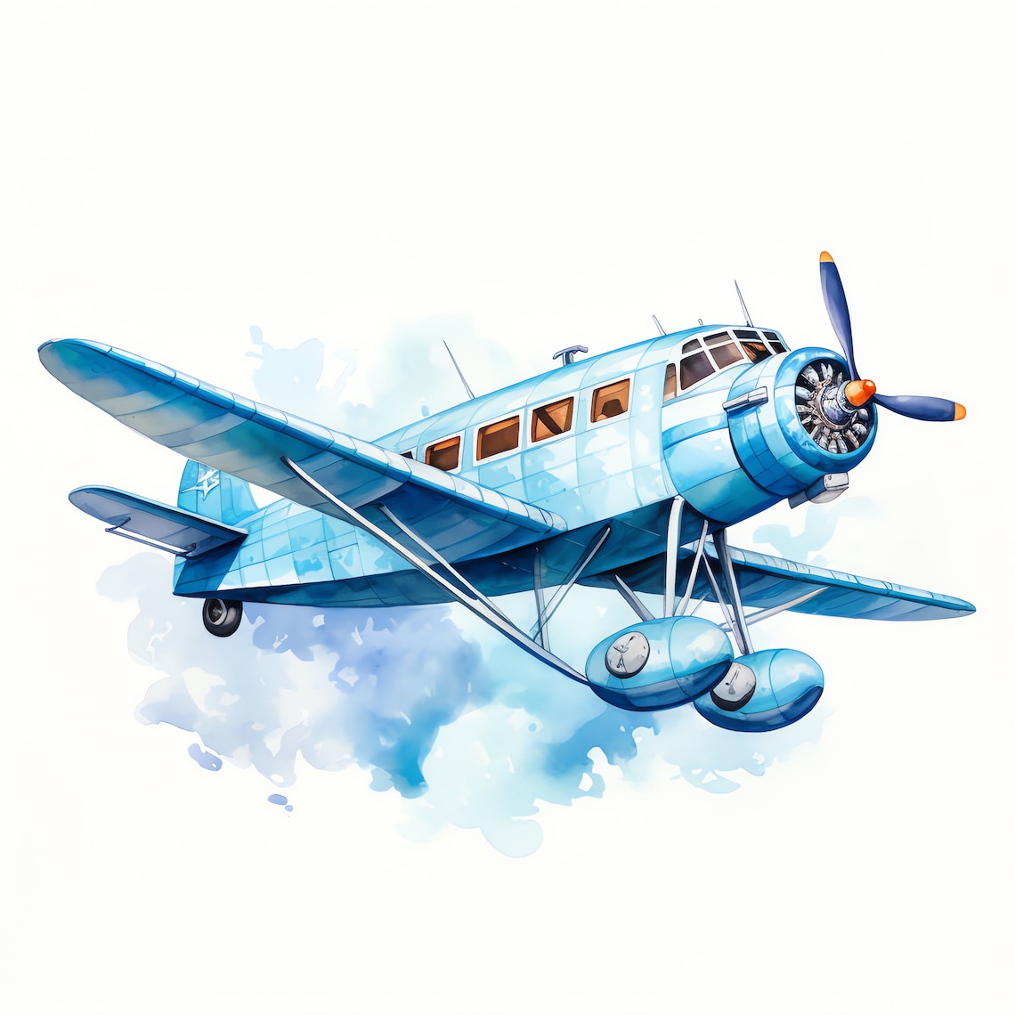 Airplane and Helicopter Clipart - 40 High Quality Jpgs - Digital ...