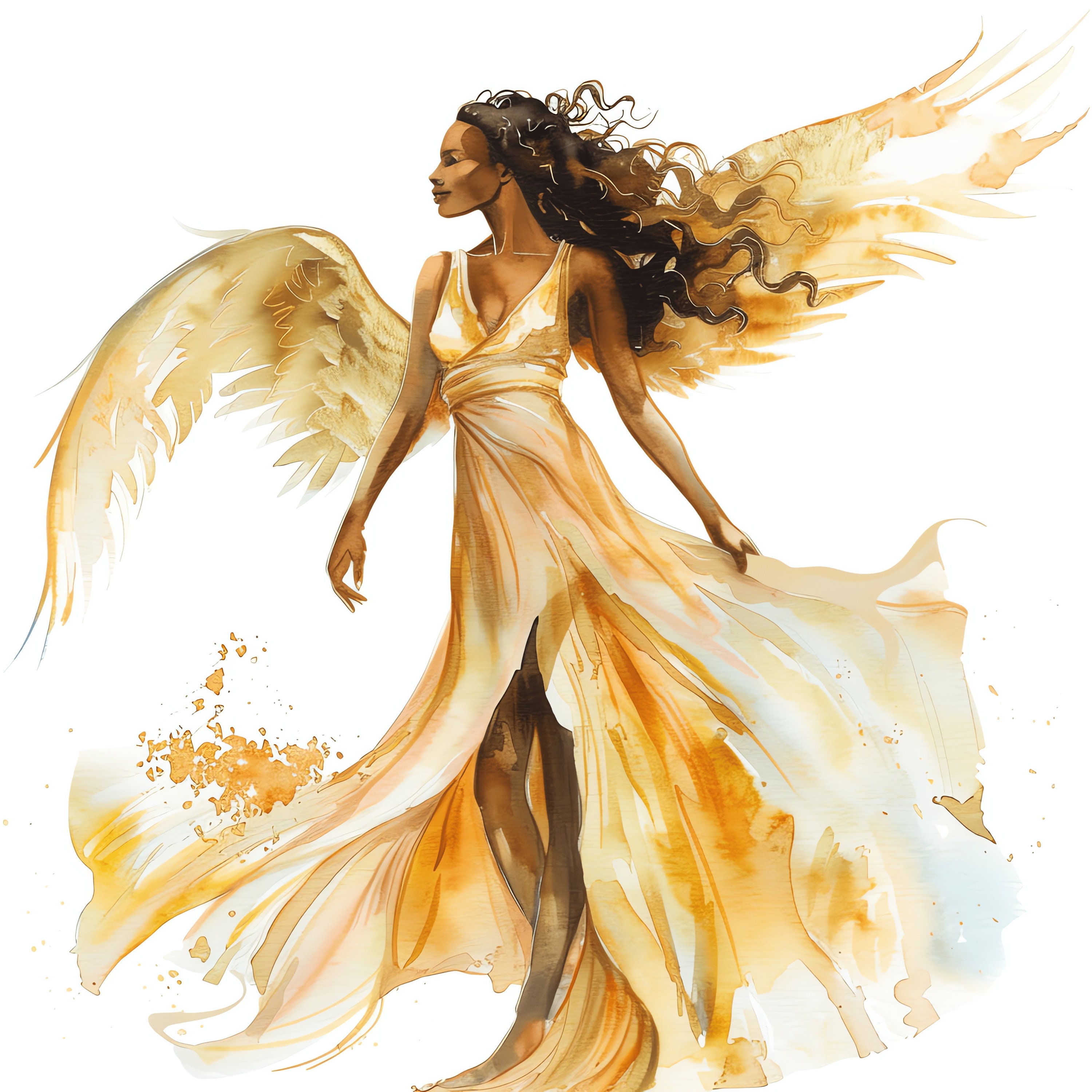 African American Female Angel PNG Clipart Bundle - 50 High Quality PNG ...