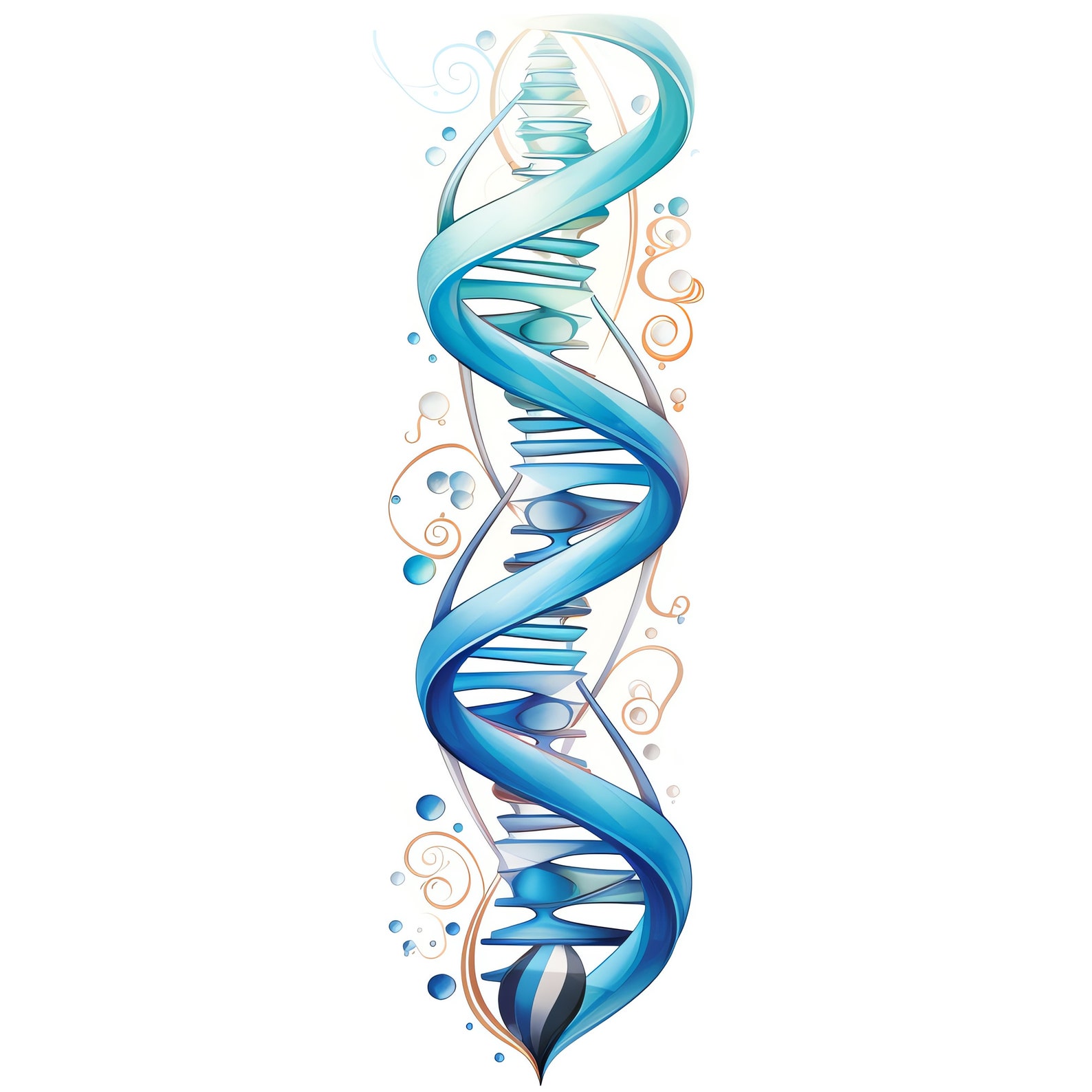 Artistic DNA Molecule Clipart - 45 High Quality Jpgs - Digital Download ...