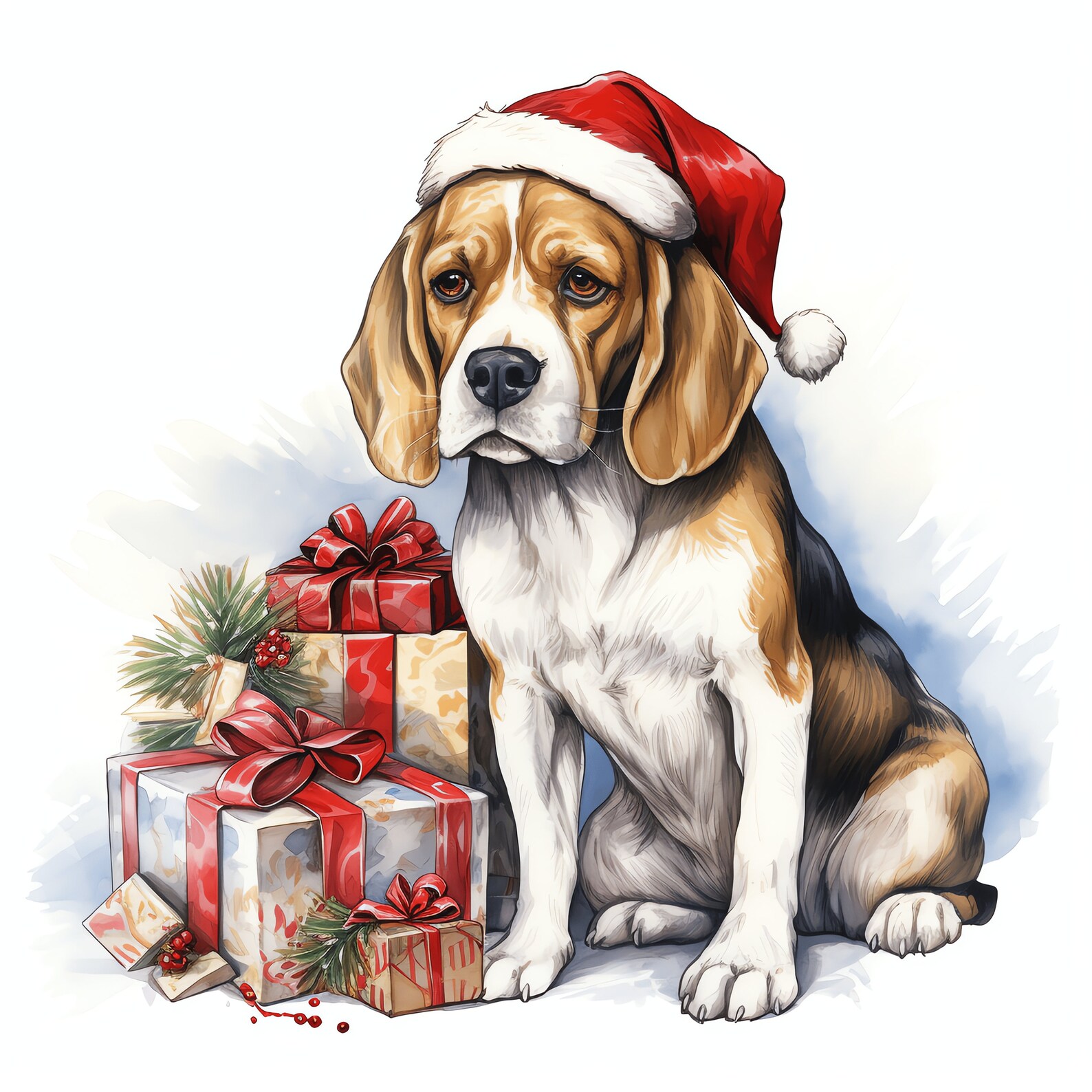 Christmas Beagle Illustration PNG Clipart Bundle - 52 High Quality PNG ...