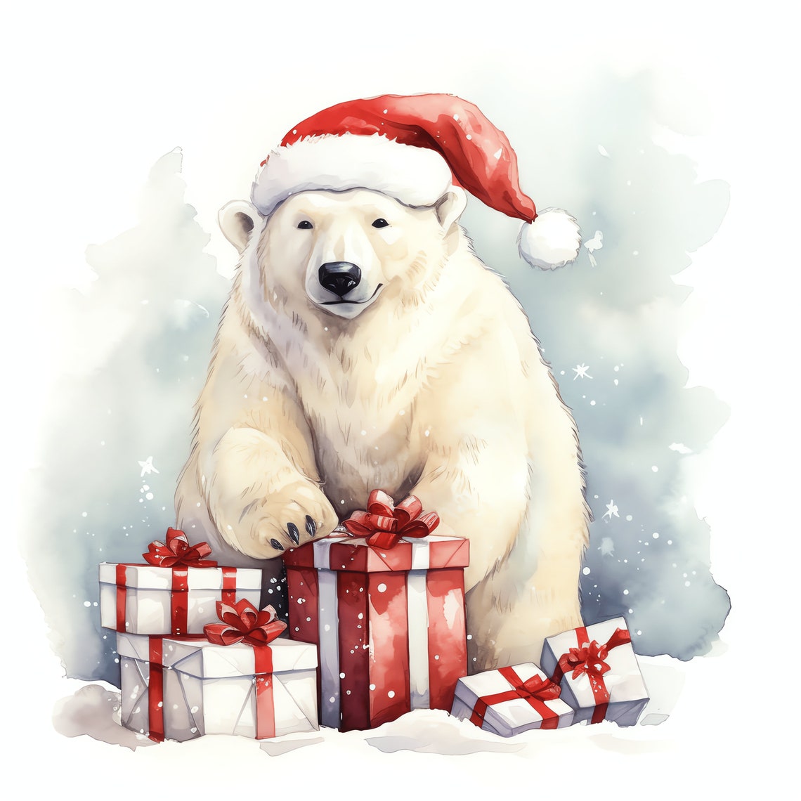 Polar Bear Christmas PNG Clipart Bundle 49 High Quality PNG Instant ...