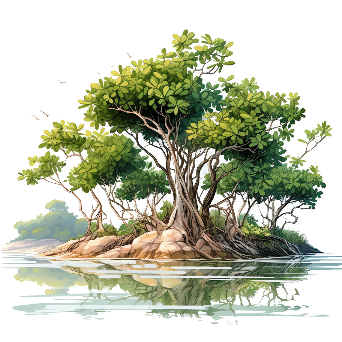 Mangrove Clipart 45 High Quality Jpgs Digital Download Card Making ...