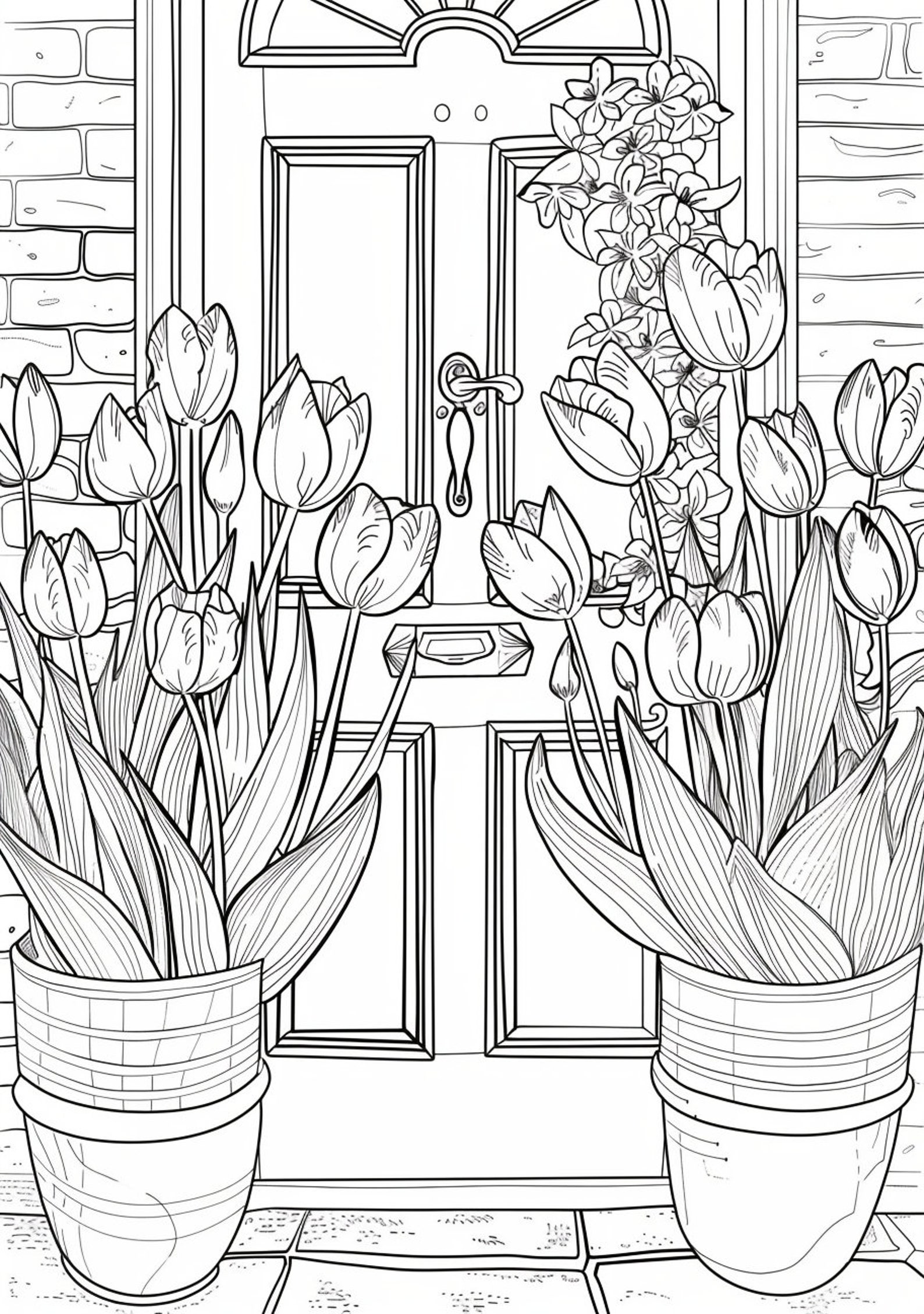 Blooming Door Coloring Pages PDF Bundle - 32 High Quality Images ...