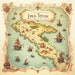 Vintage Pirate Map With Fantasy Text Clipart 45 High Quality Jpgs ...