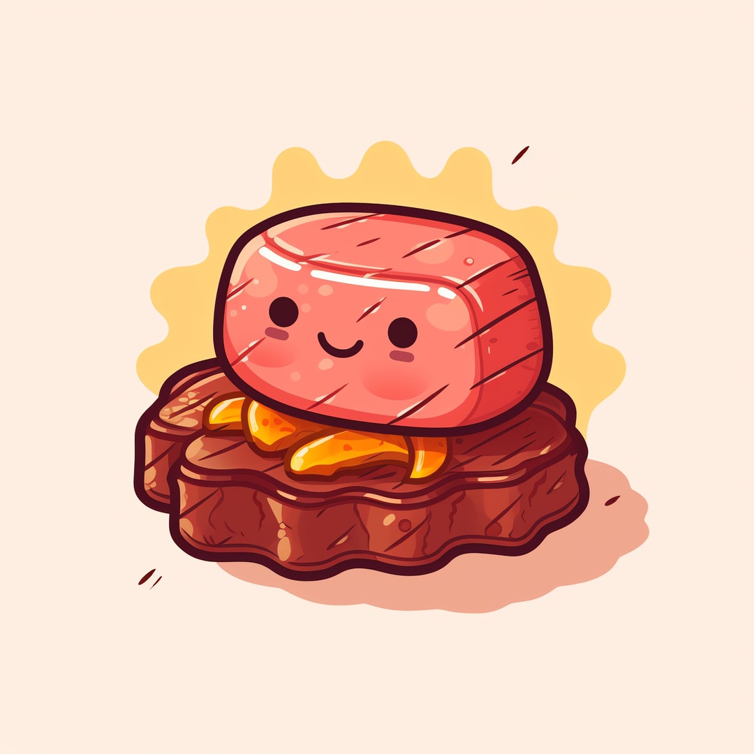 Cute Steak Kawaii PNG Clipart Bundle 45 High Quality PNG Instant ...