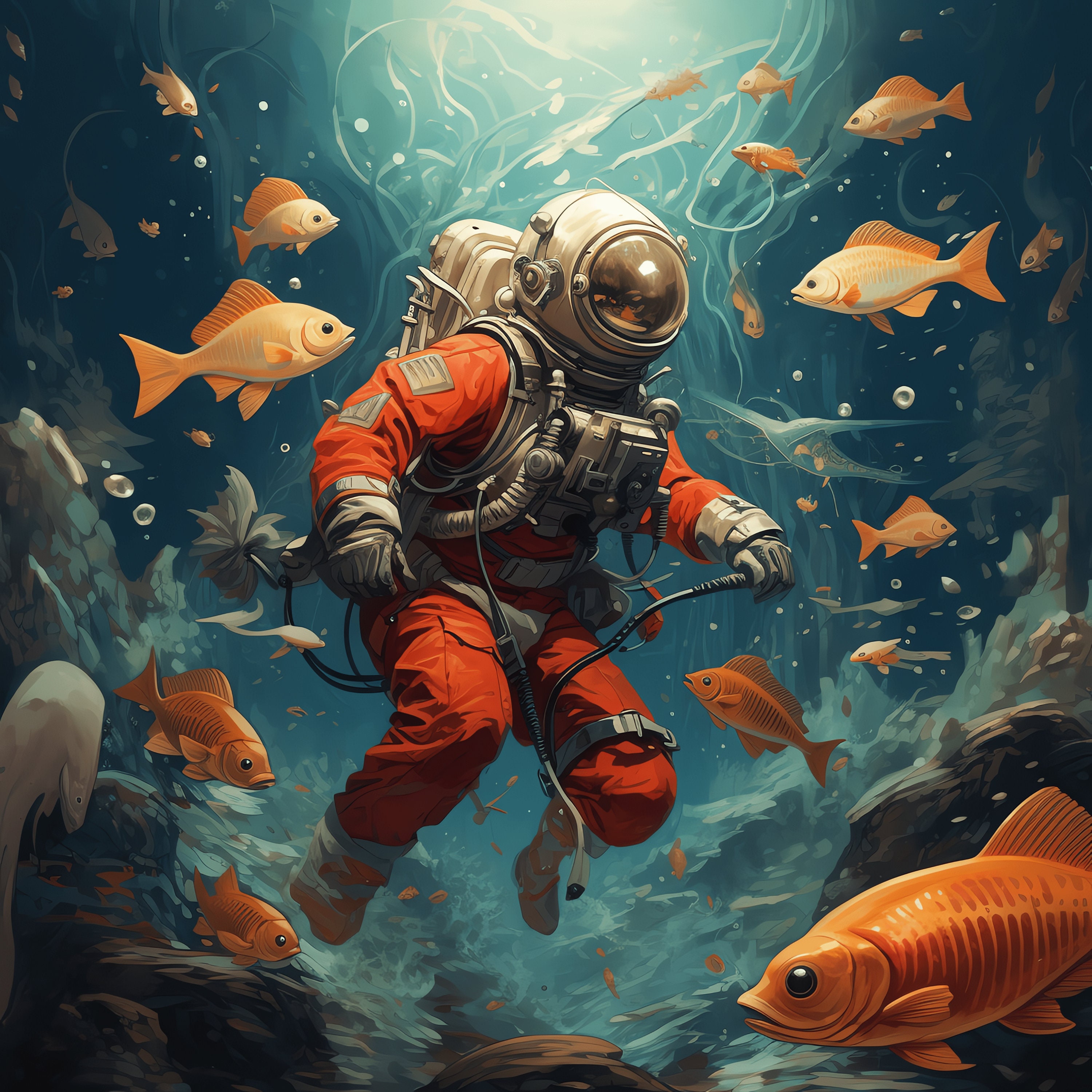 Astronaut Underwater PNG Clipart Bundle 40 High Quality PNG Instant ...