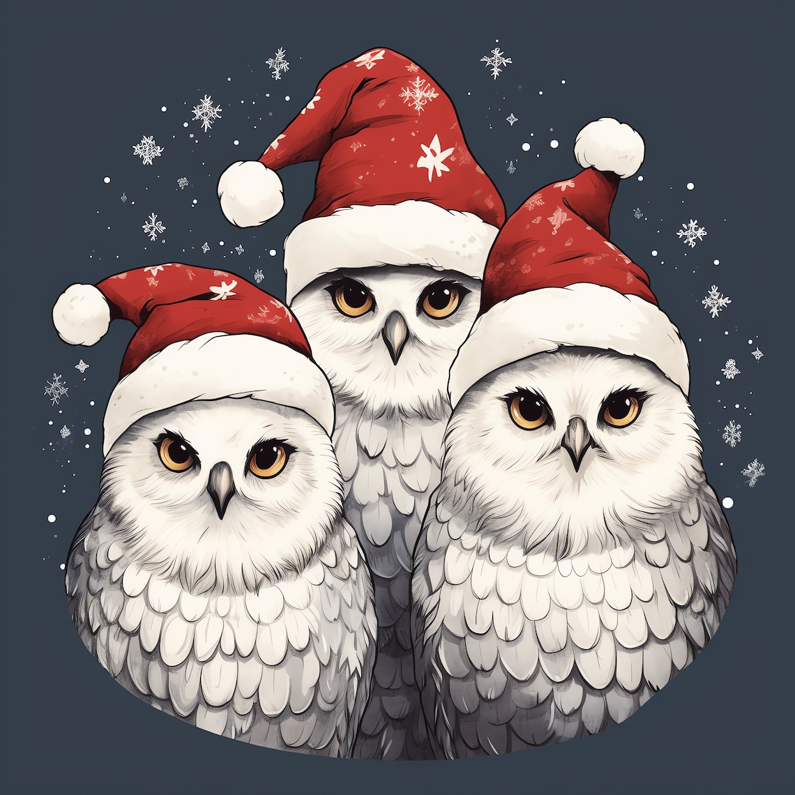 Christmas Owls PNG Clipart Bundle 48 High Quality PNG Instant Download ...
