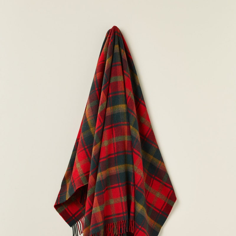 Red Plaid Blanket - Etsy