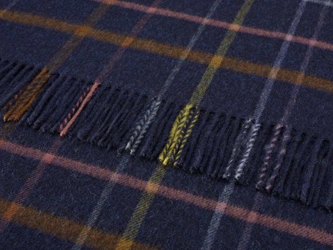 Throw Blanket, Wool Blanket, Denim Blue Blanket, Home Decor, Made in ...