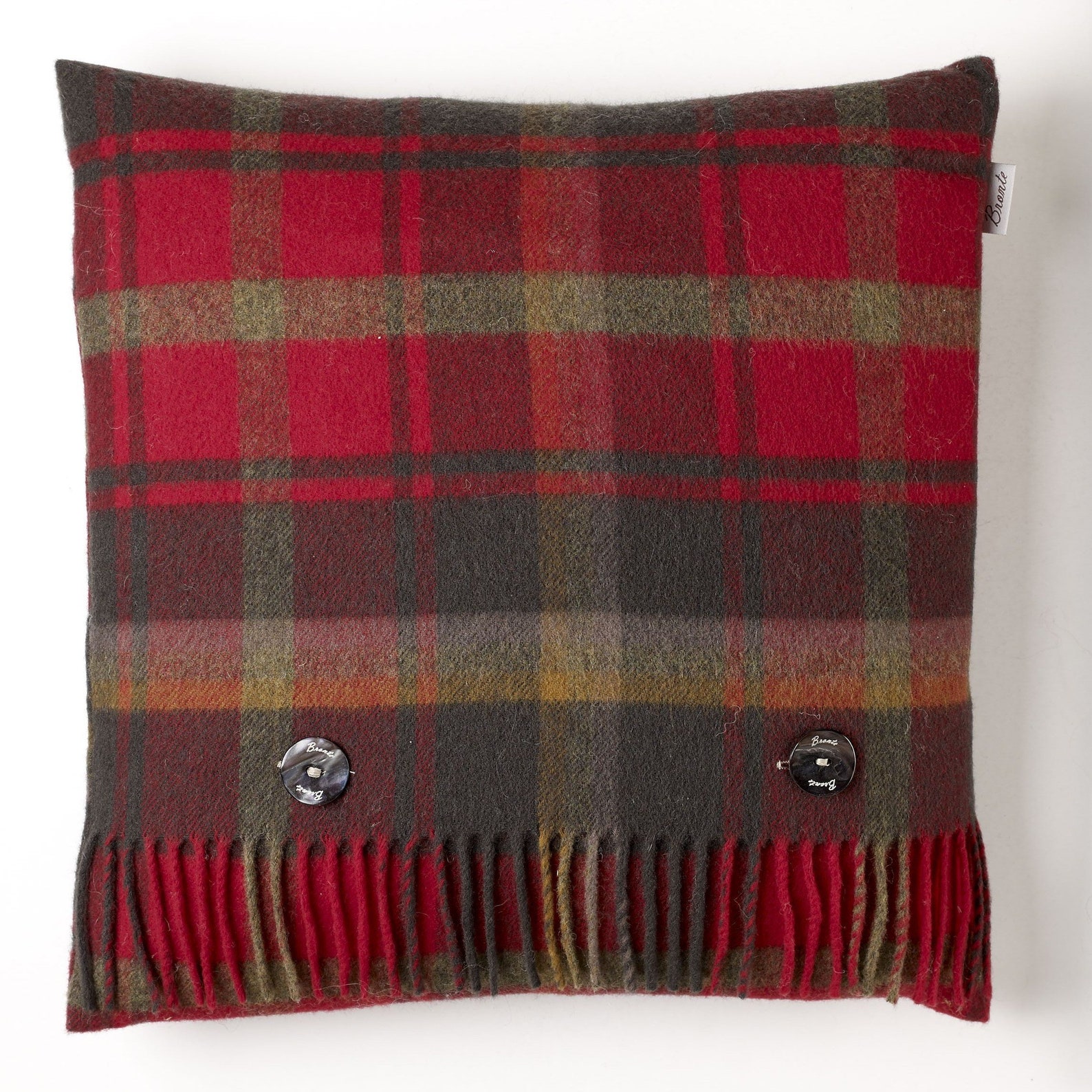 Merino Lambswool - Dark Maple Tartan Plaid Pillow - Made in England - Etsy
