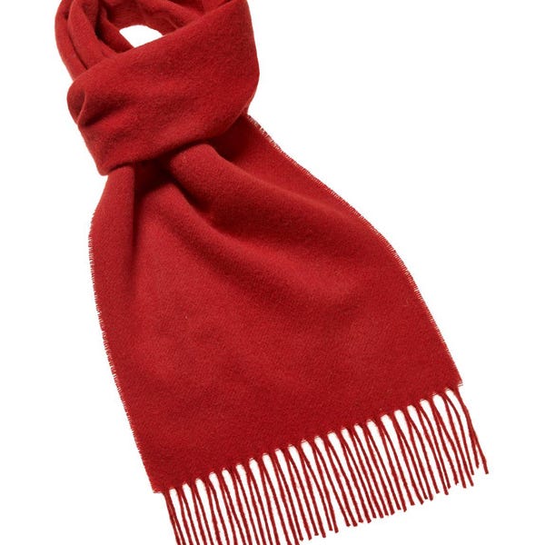Red Mens Scarf - Etsy