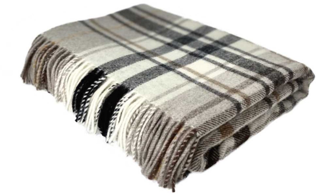 Pitnacree Stone - Merino Lambswool Throws - Made in Scotland - Etsy