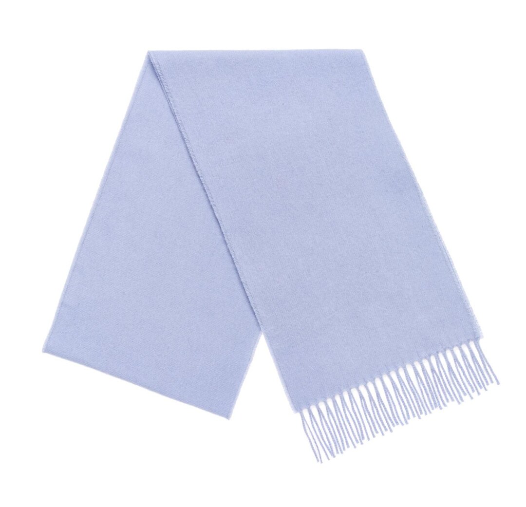 Luxury Baby Blue Merino Lambswool Scarf - Etsy